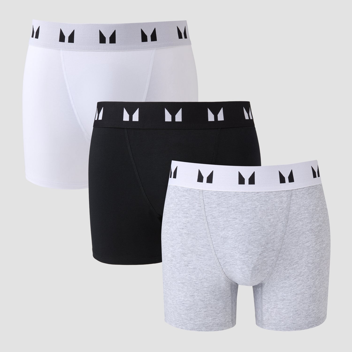 MP Men's Boxers (3 Pack) - Black / White / Grey | MYPROTEIN™
