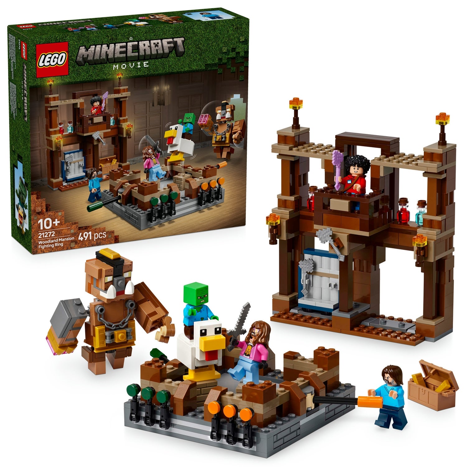 LEGO Minecraft Woodland Mansion Fighting Ring Toy Set 21272 Toys - Zavvi UK