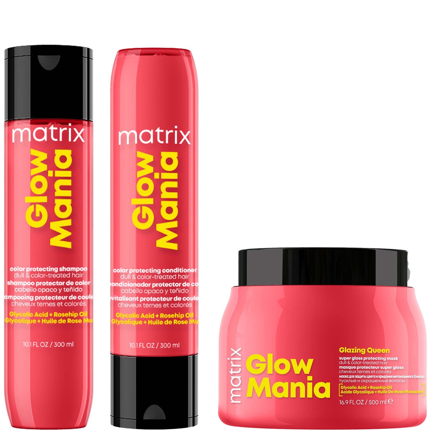 Glow Mania Colour Protecting Shampoo, Conditioner, & Mask Trio for ...