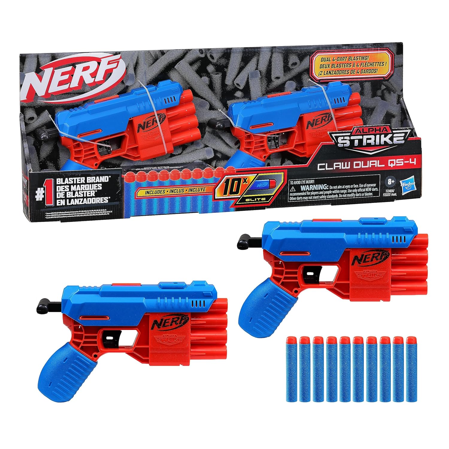 Nerf Alpha Strike Claw Dual QS-4 Blaster Set Merchandise - Zavvi UK