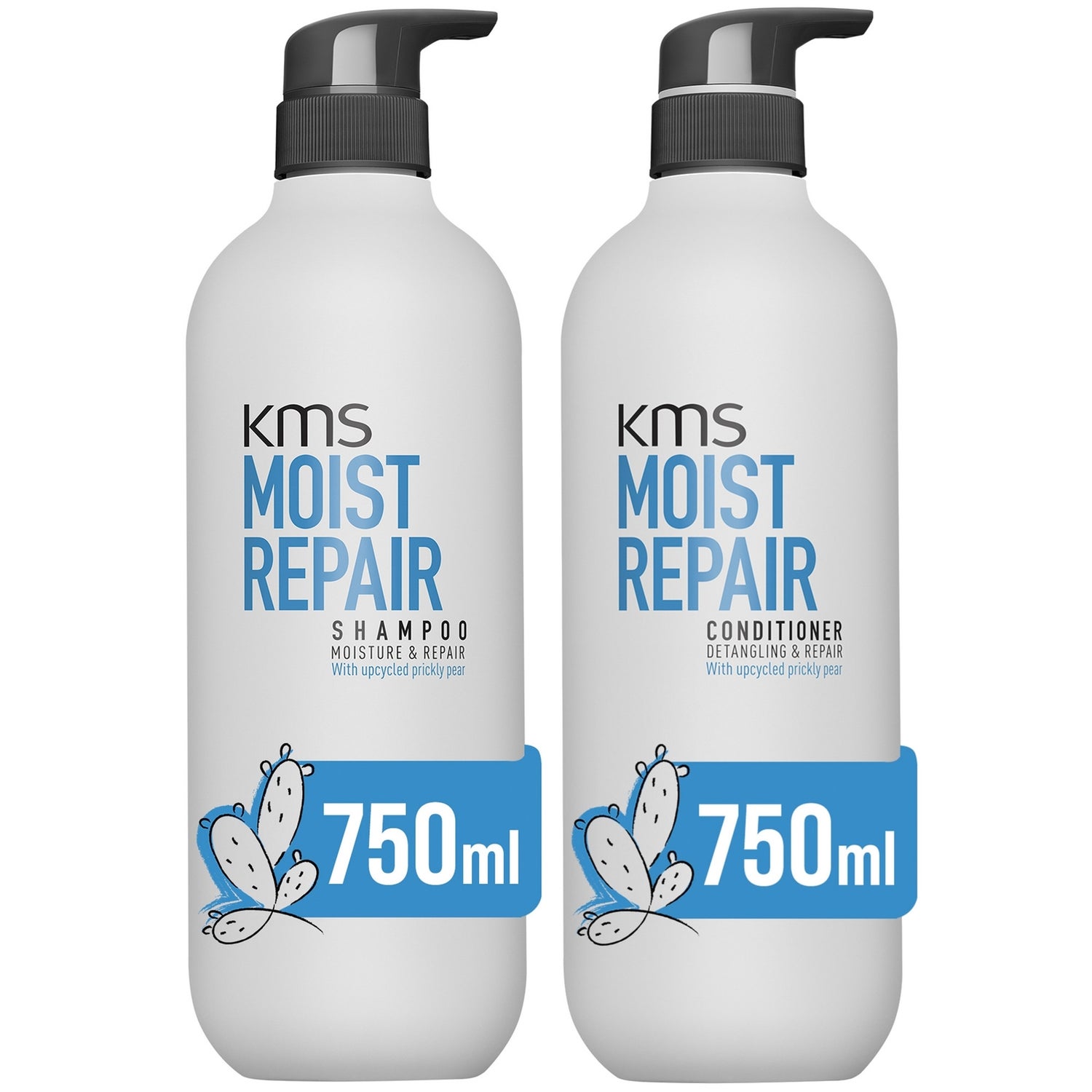 KMS Supersize Moist Repair Hair Rescue Shampoo and Conditioner Bundle ...