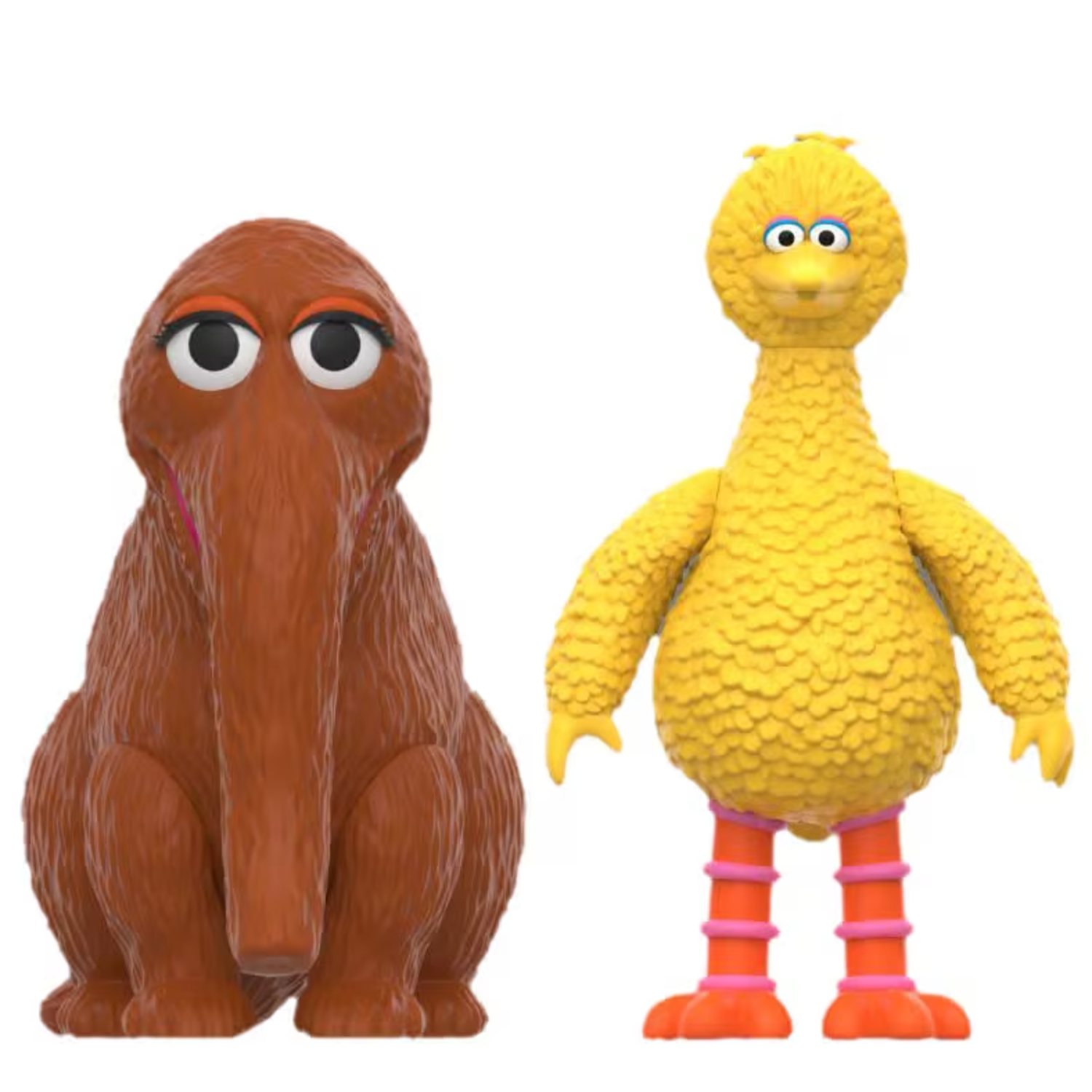 Super7 Sesame Street ReAction Big Bird and Mr Snuffleupagus Twin Pack Merchandise - Zavvi UK
