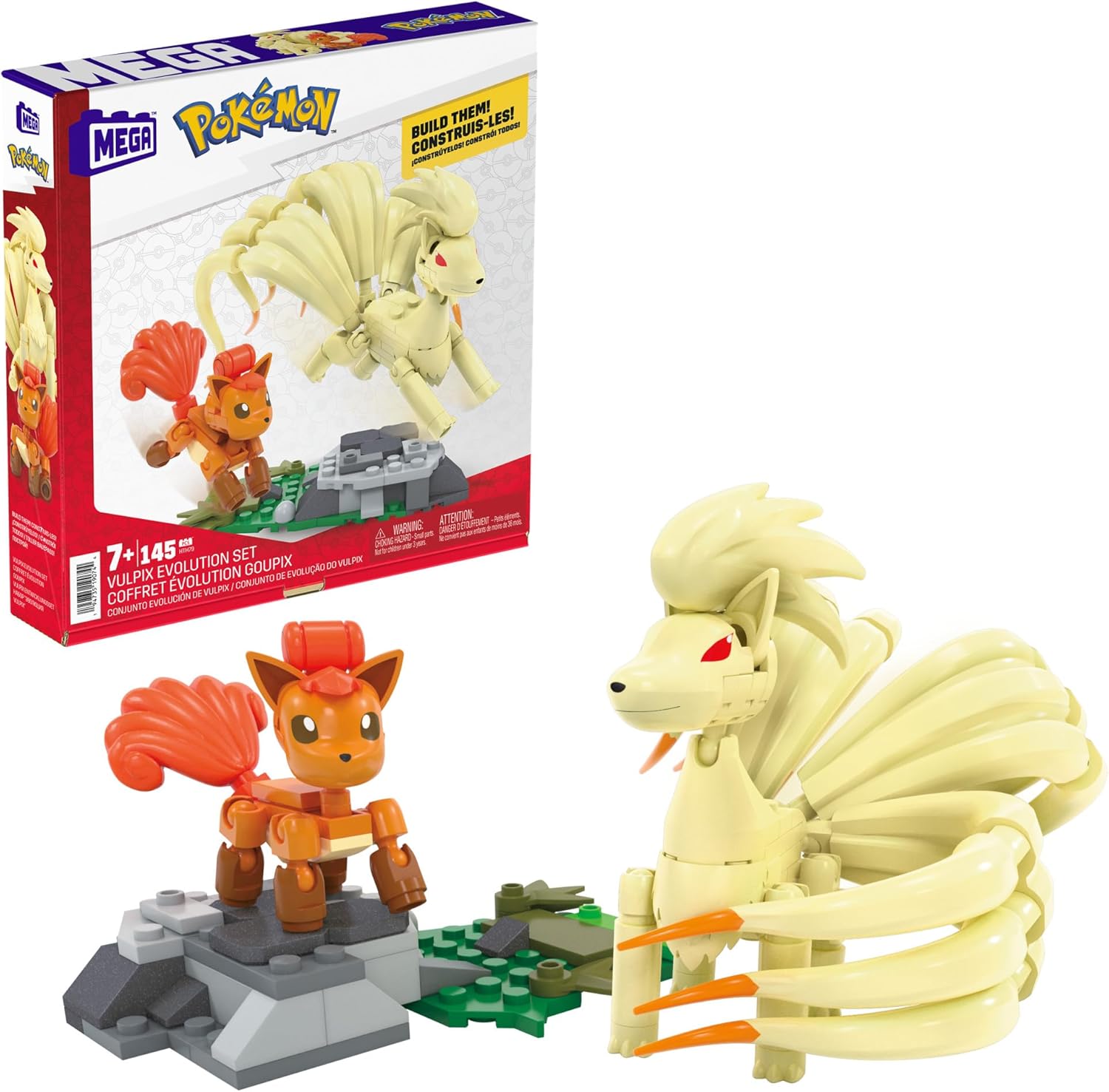 Mega Pokemon Vulpix Evolution Playset Merchandise | Zavvi Australia