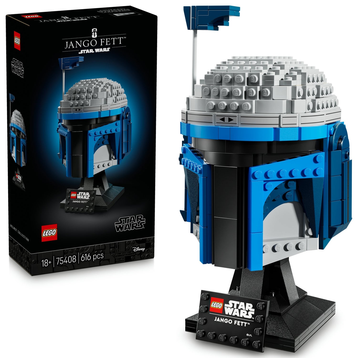 LEGO Star Wars Jango Fett Helmet Set for Adults 75408 Toys - Zavvi UK