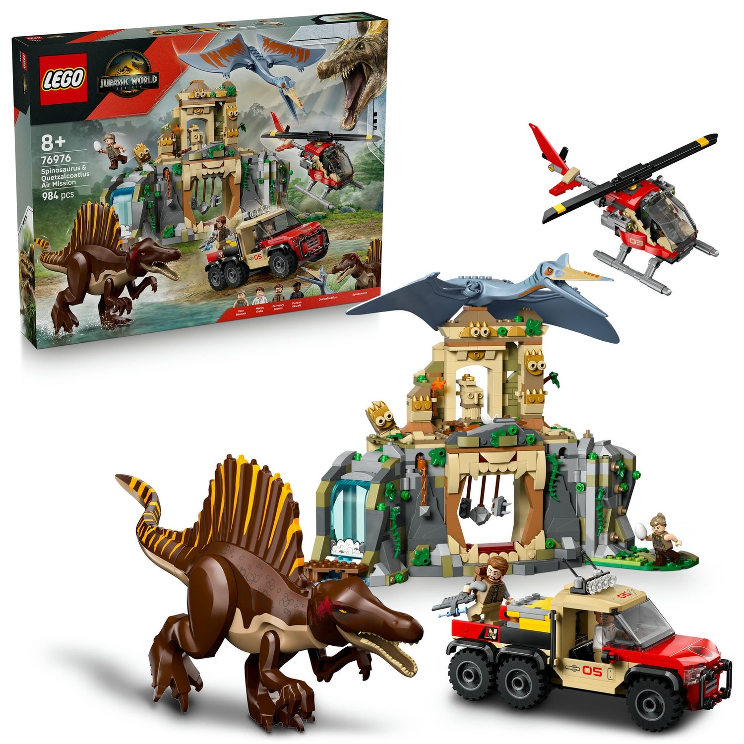 LEGO® Jurassic World Spinosaurus & Quetzalcoatlus Air Mission Dinosaur ...