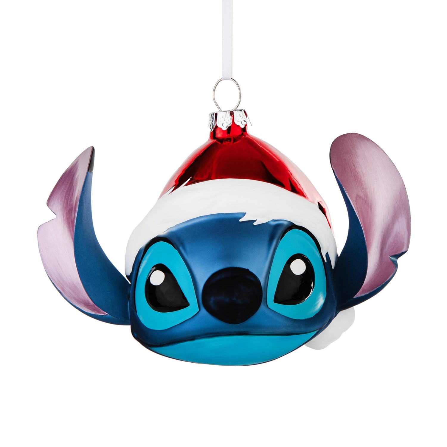 Hallmark Disney Lilo & Stitch Glass Christmas Ornament - Festive Stitch ...