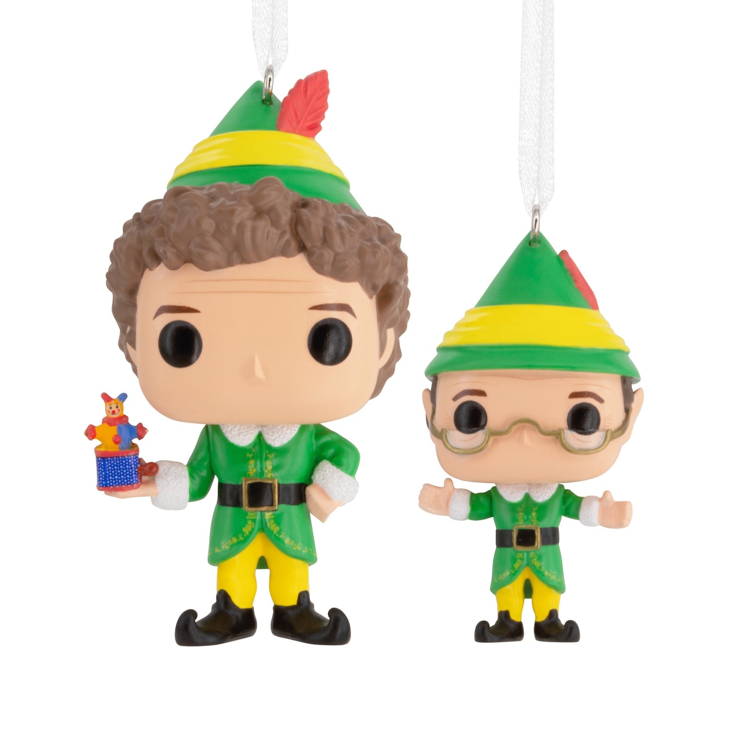 Hallmark Funko POP! Elf Christmas Ornaments - 2 Pack Buddy & Papa Elf ...