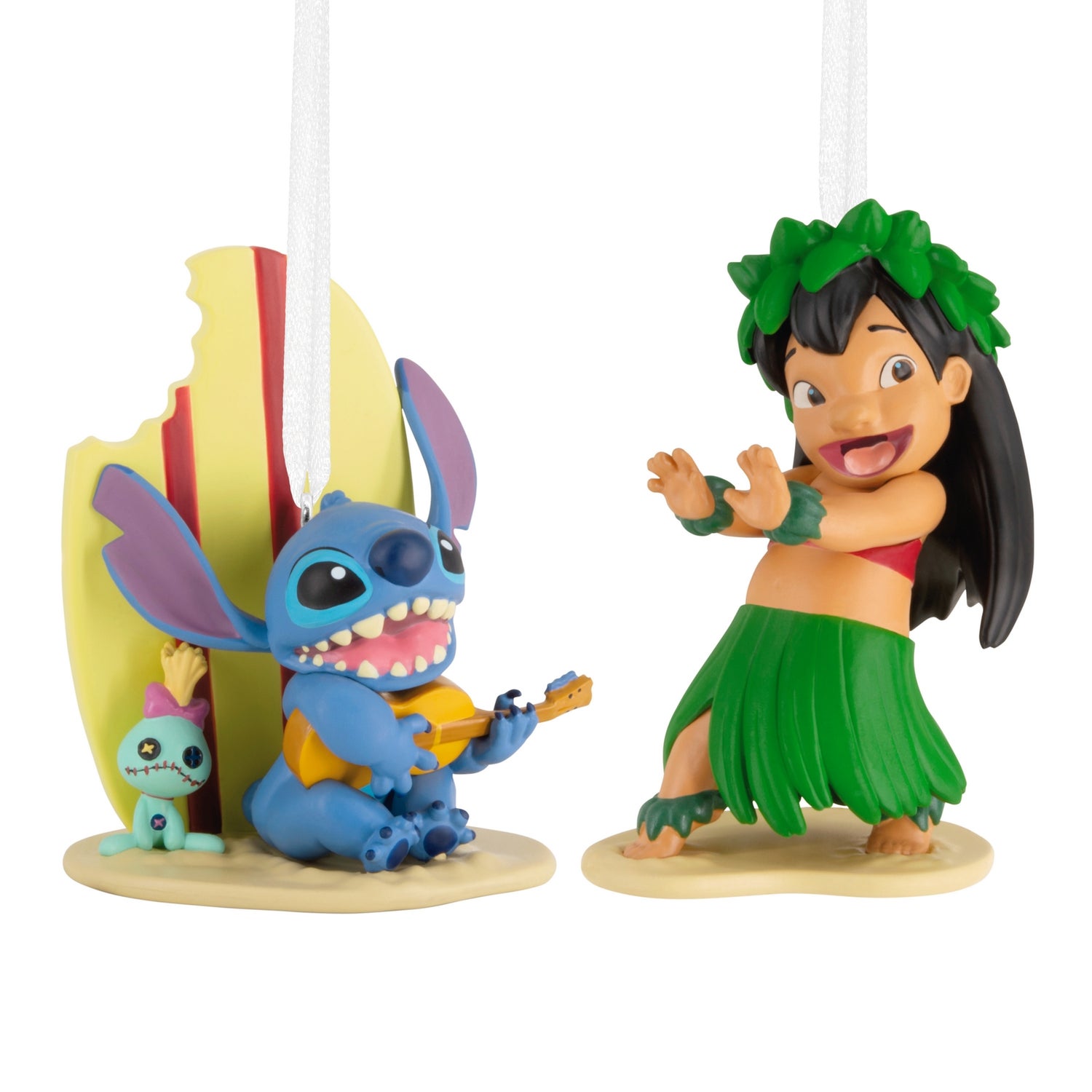 Hallmark Storied Moments Disney Lilo & Stitch Christmas Ornaments - Set ...