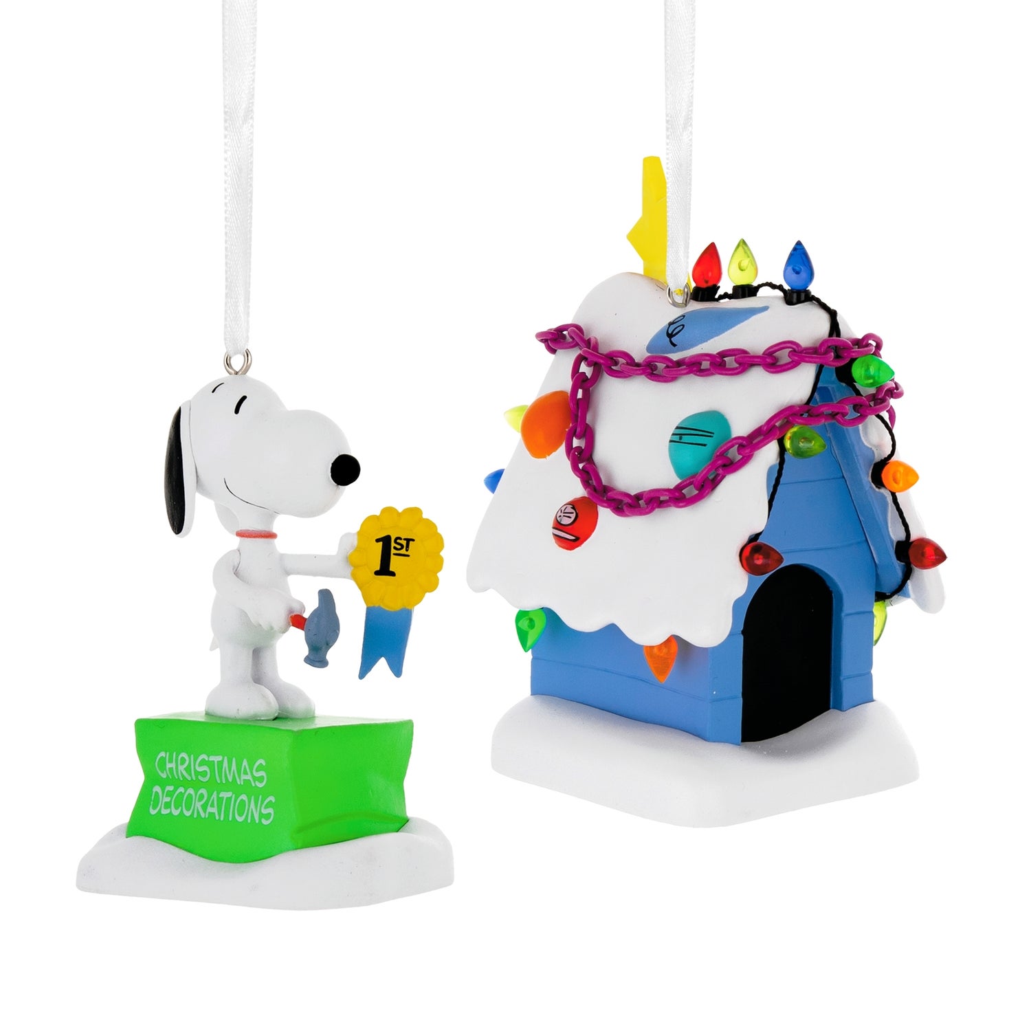 Hallmark Storied Moments PEANUTS Ornaments - Set of 2 - SNOOPY ...