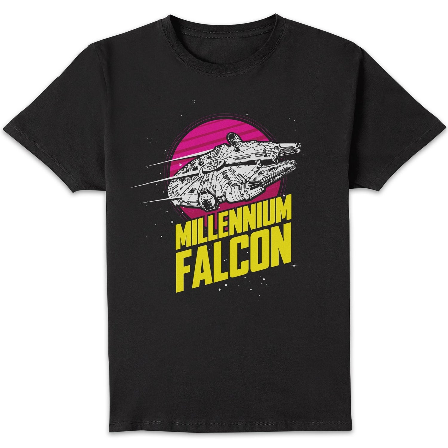 Star Wars Millennium Falcon Circle Unisex T-Shirt - Black Merchandise ...