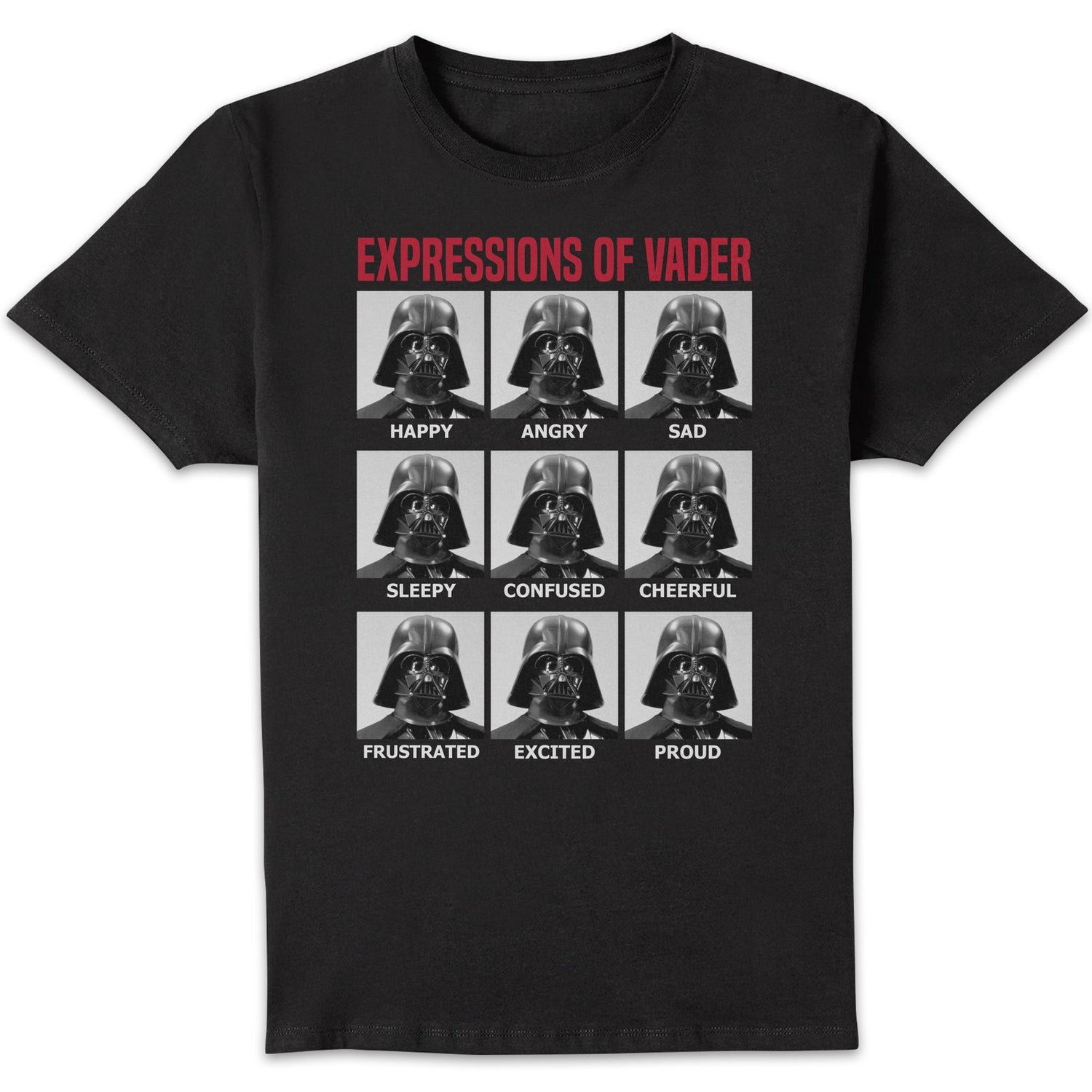 Star Wars Expressions Of Vader Unisex T-Shirt - Black Clothing | Zavvi ...