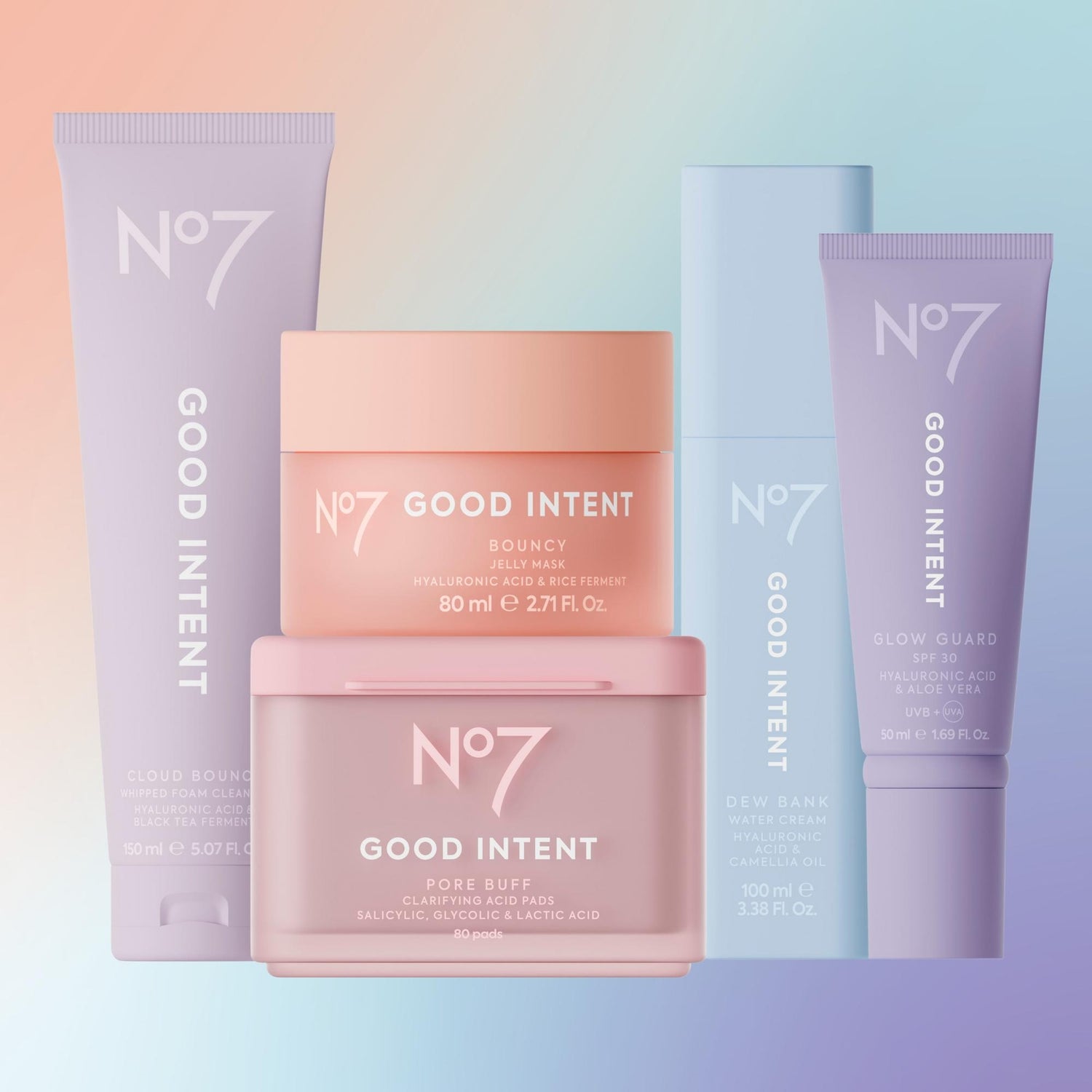 No7 GOOD INTENT Simple Skin Routine | Complete Glass Skin Set