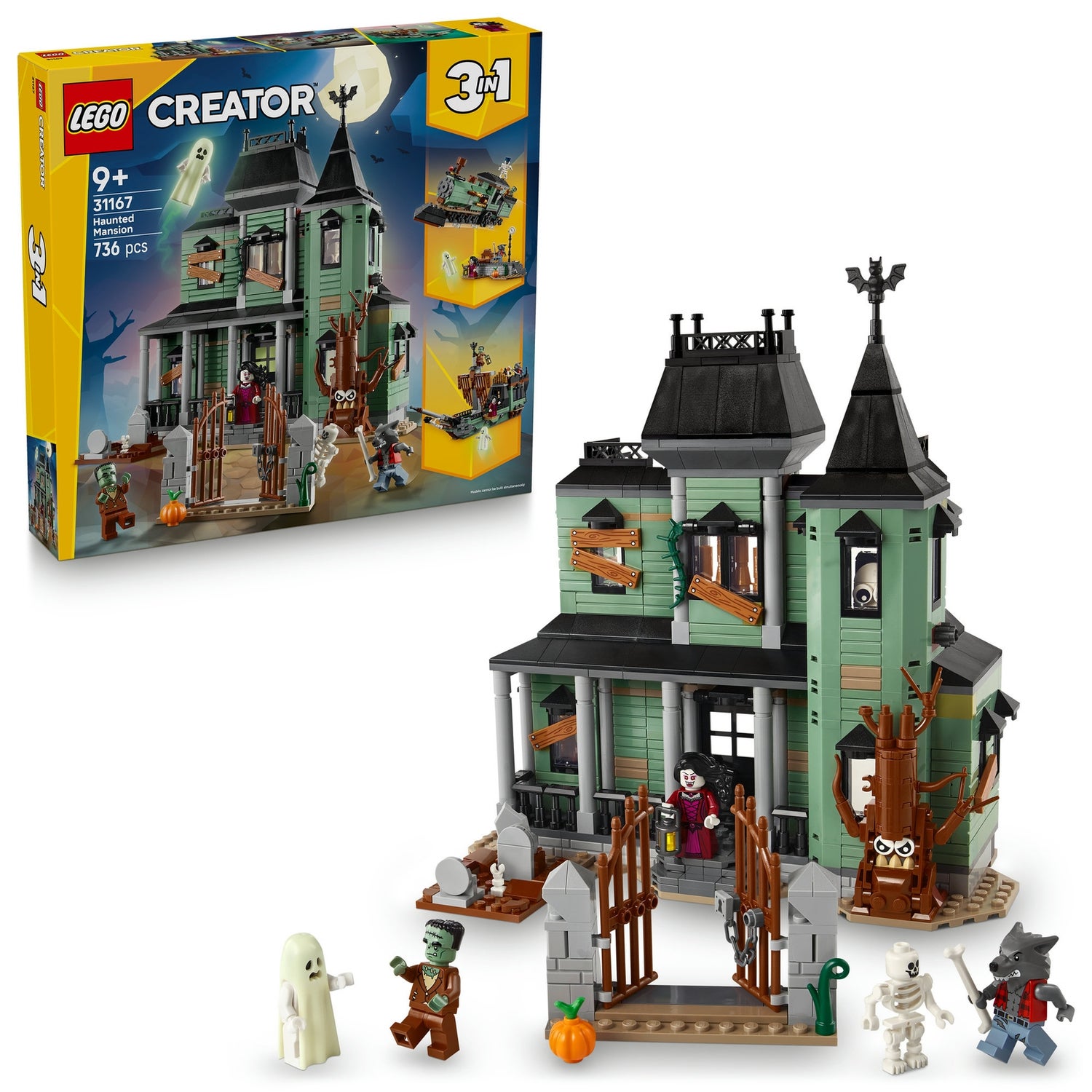 LEGO® Creator 3in1 Haunted Mansion House Building Toy 31167 Toys ...
