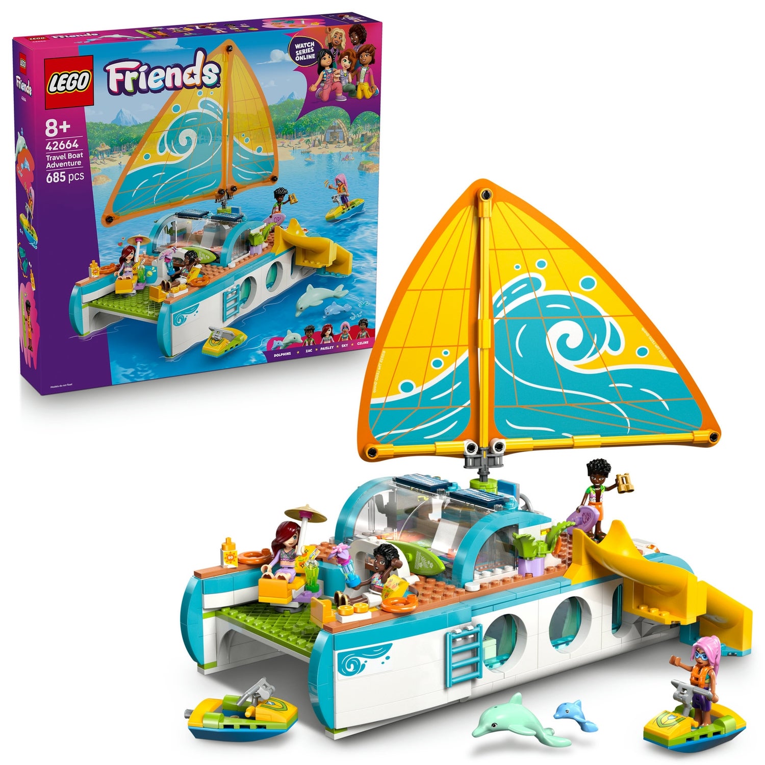 LEGO® Friends Travel Boat Adventure Building Kit Role-Play Toy 42664 ...