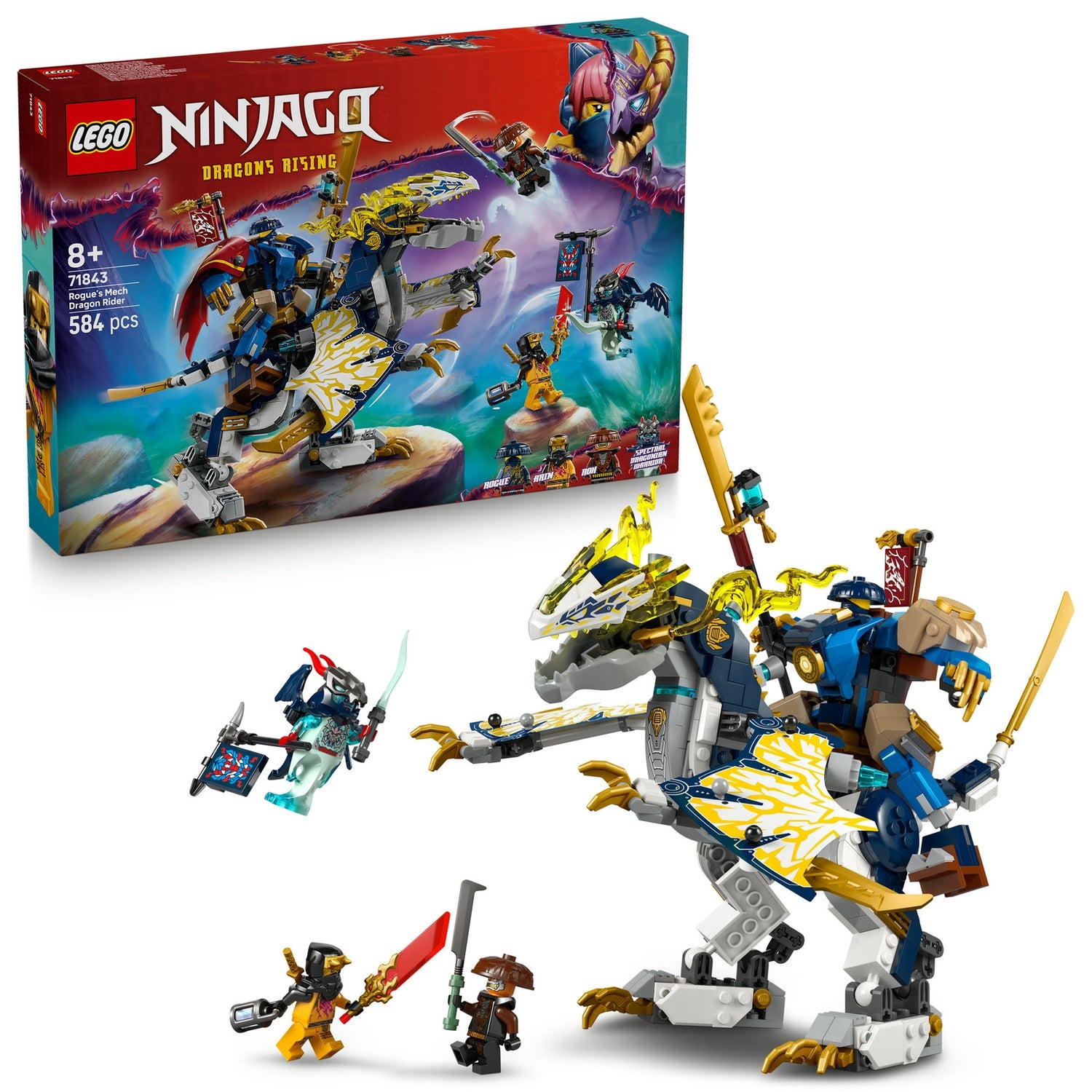LEGO® NINJAGO® Rogue’s Mech Dragon Rider Ninja Toy 71843 Toys - Zavvi UK
