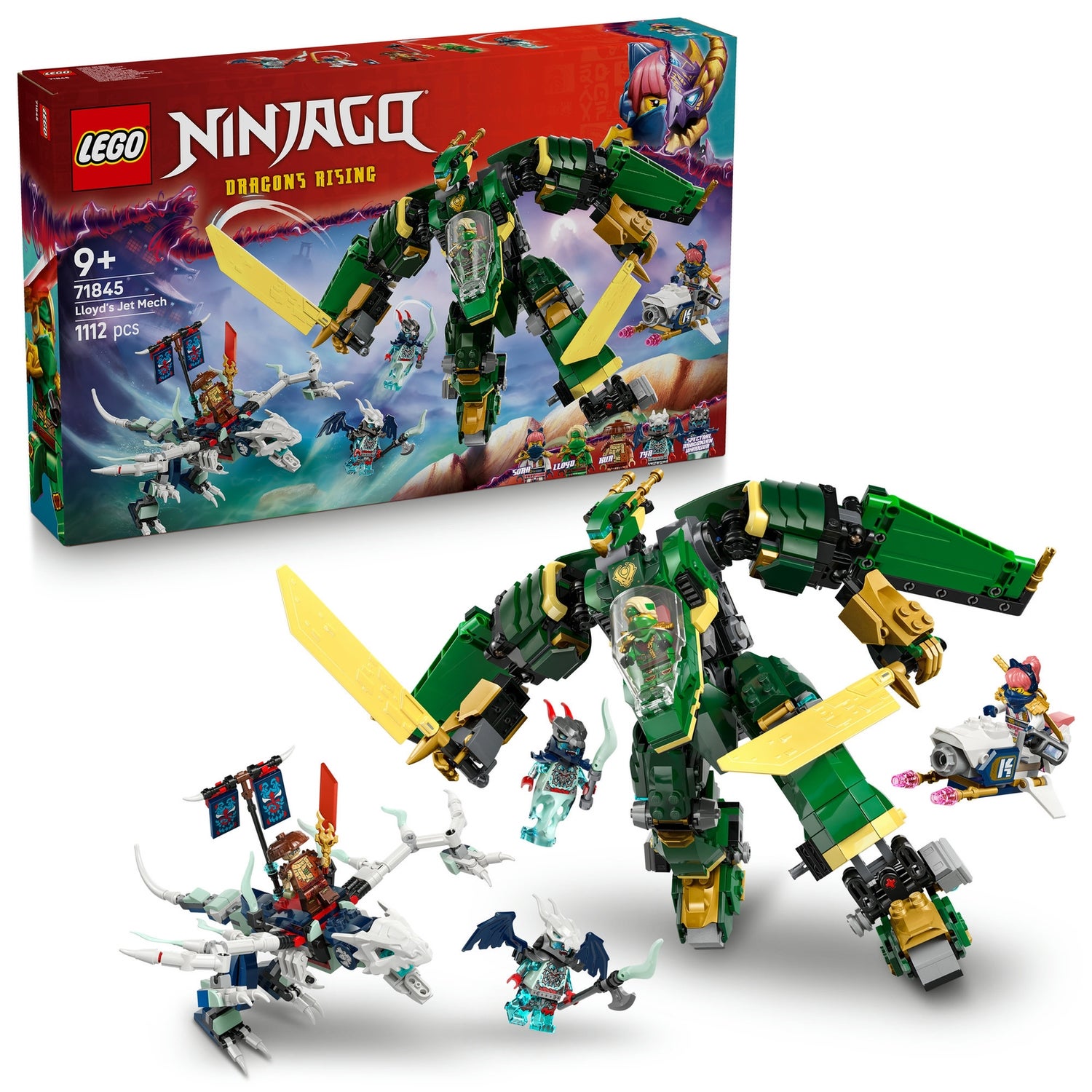LEGO® NINJAGO® Lloyd’s Jet Mech Ninja Toy Building Kit 71845 Toys ...