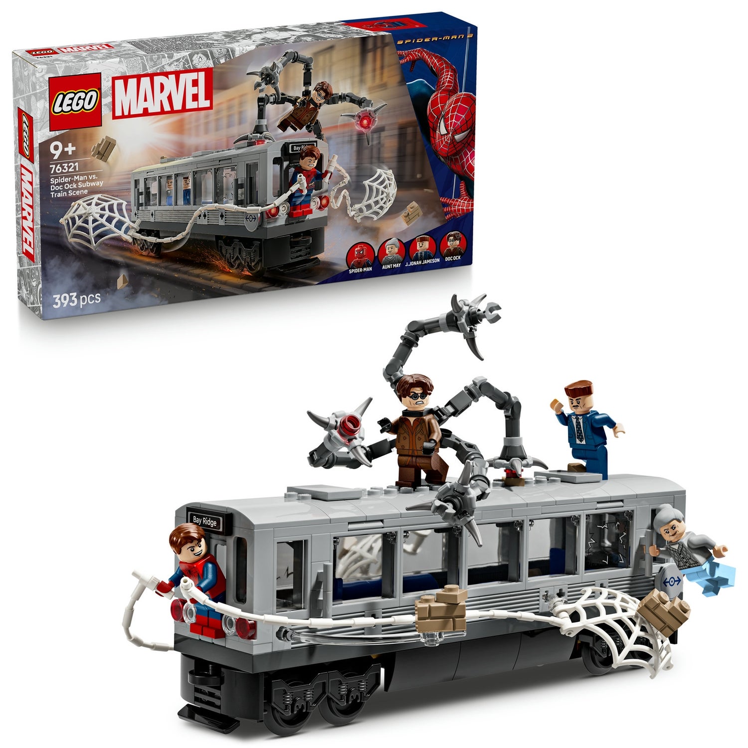 LEGO® ǀ Marvel Spider-Man vs. Doc Ock Subway Train Scene Building Toy ...