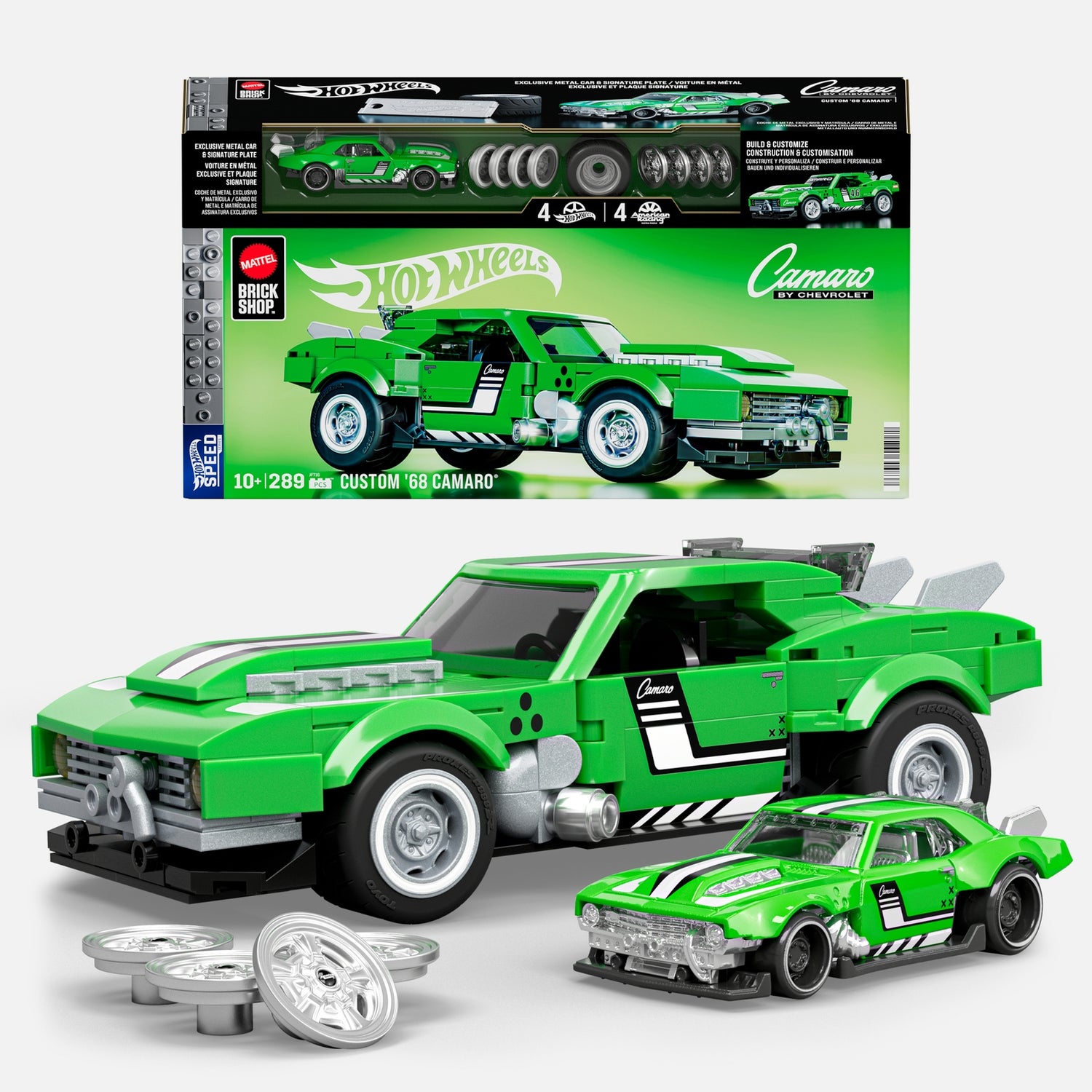 Mattel Brick Shop Hot Wheels Speed Custom 68 Camaro Building Set | Zavvi.nl