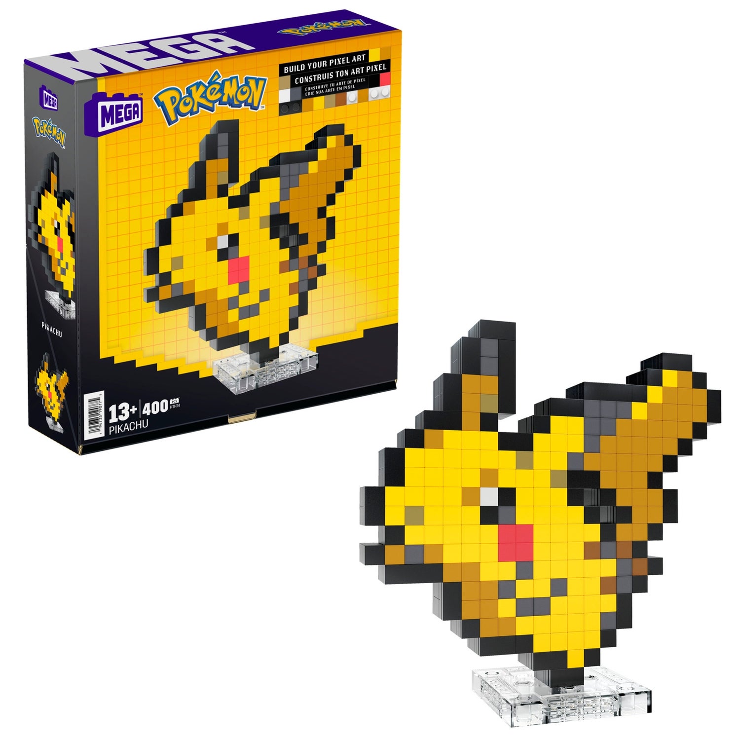 MEGA Pokémon Pikachu 3D Pixel Art Toys - Zavvi UK