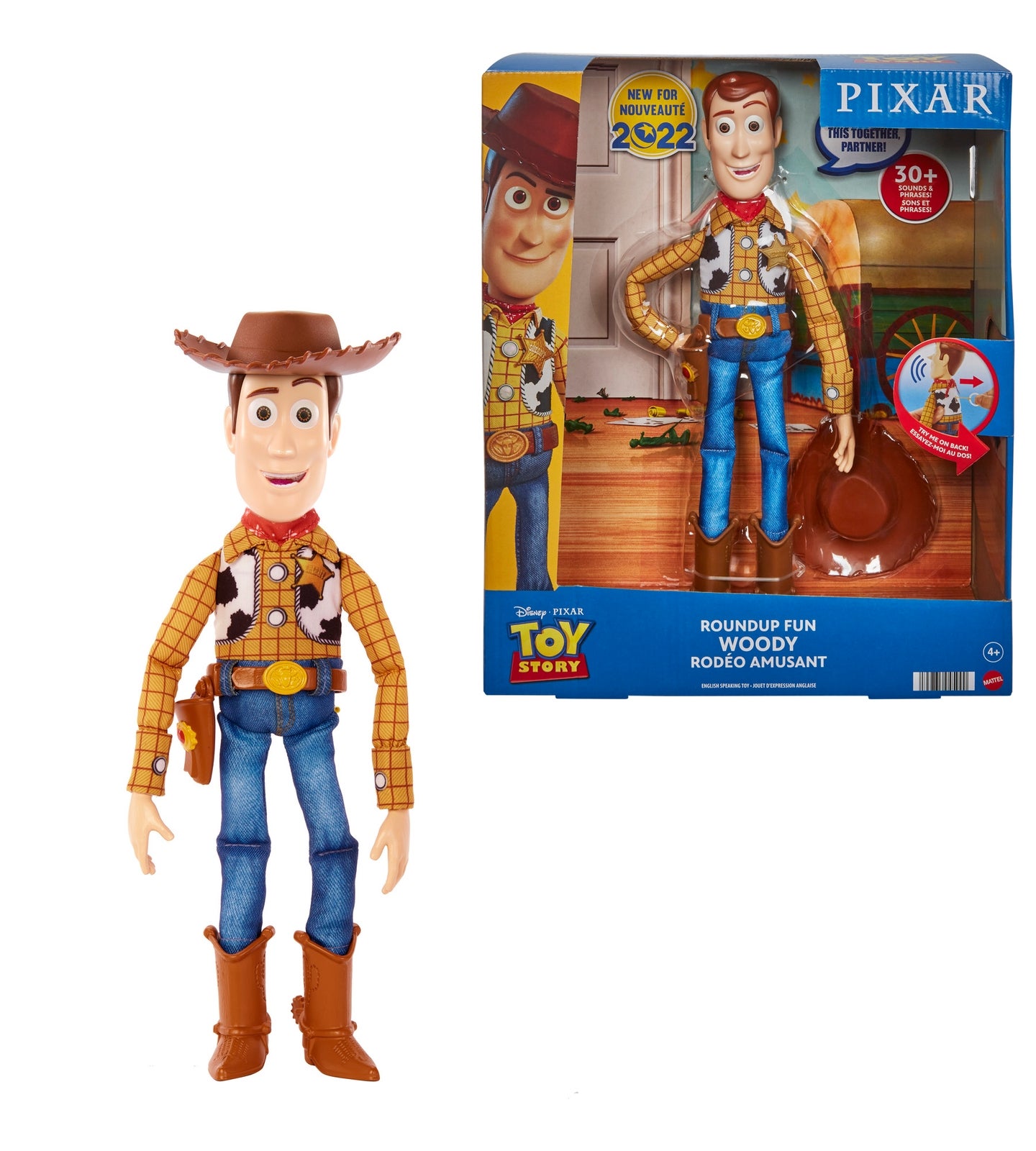 Disney Pixar Toy Story Roundup Fun Woody Feature Figure Merchandise ...