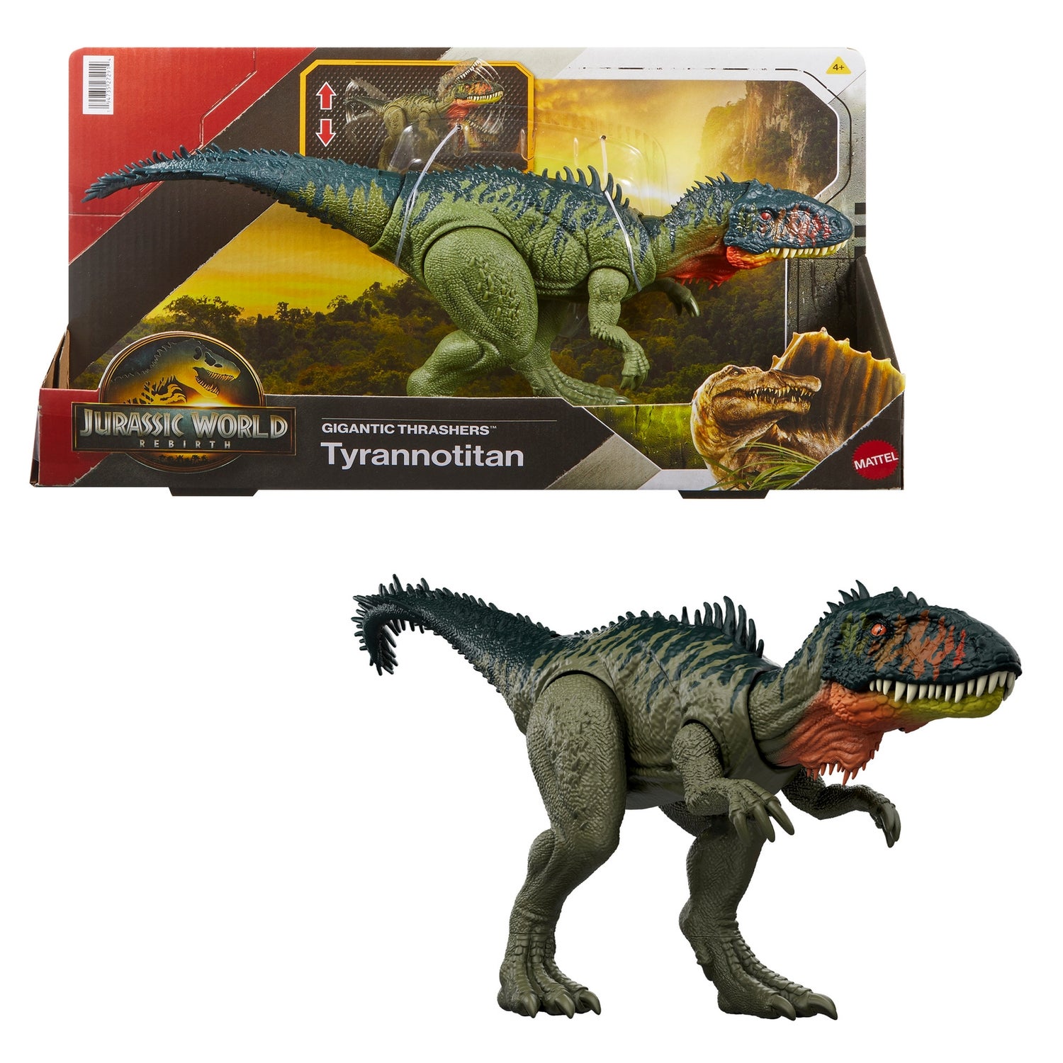 Jurassic World Saga Gigantic Thrashers: Tyrannotitan Dinosaur Figure ...