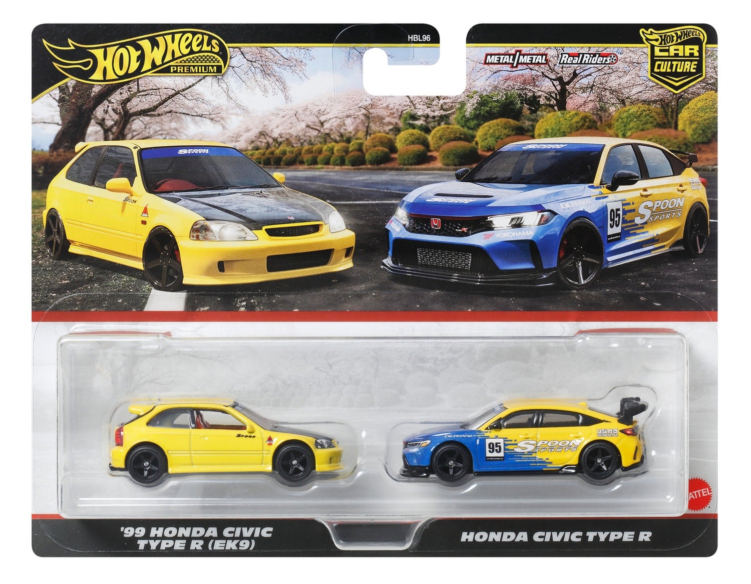 Hot Wheels Premium 2-Pack 2025 Mix 2 99 Honda Civic Type R (EK9) & 24 ...