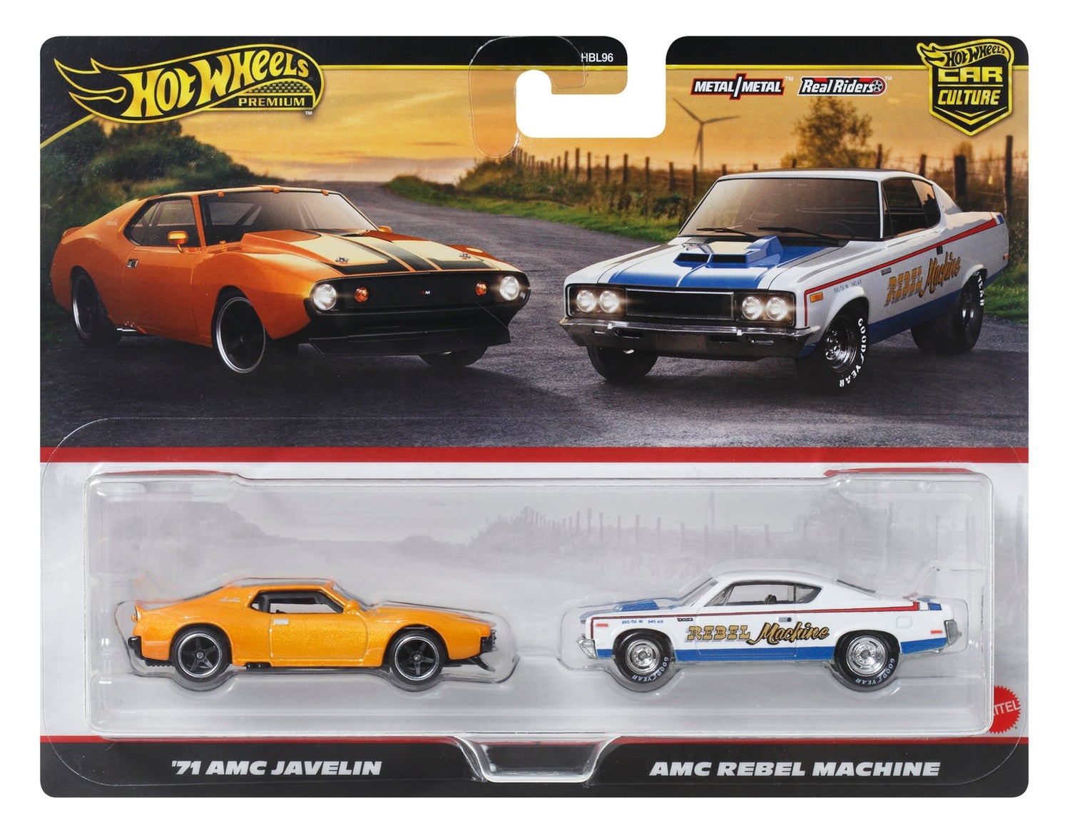 Hot Wheels Premium 2-Pack 2025 Mix 1 71 AMC Javelin & AMC Rebel Machine ...