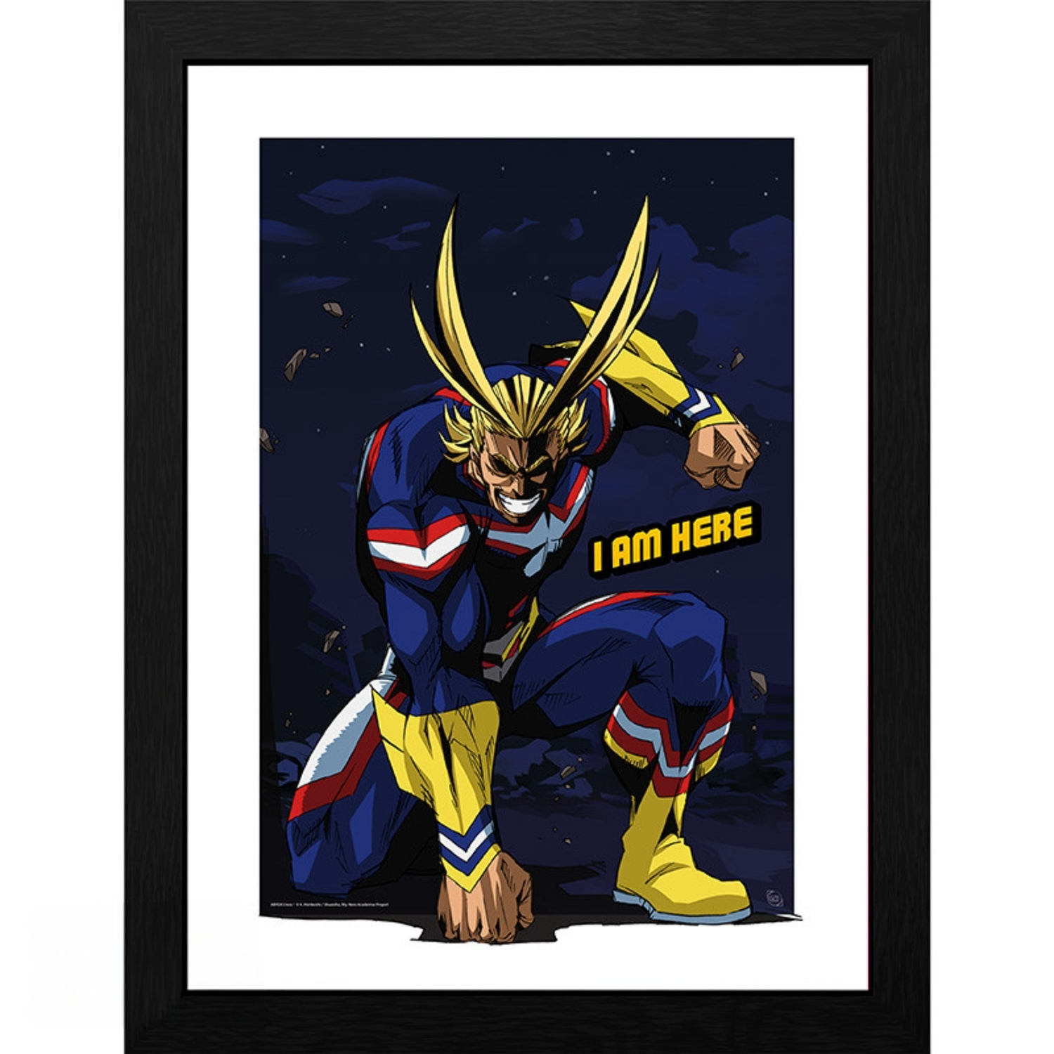 My Hero Academia All Might 30 x 40cm Framed Collector Print Merchandise ...