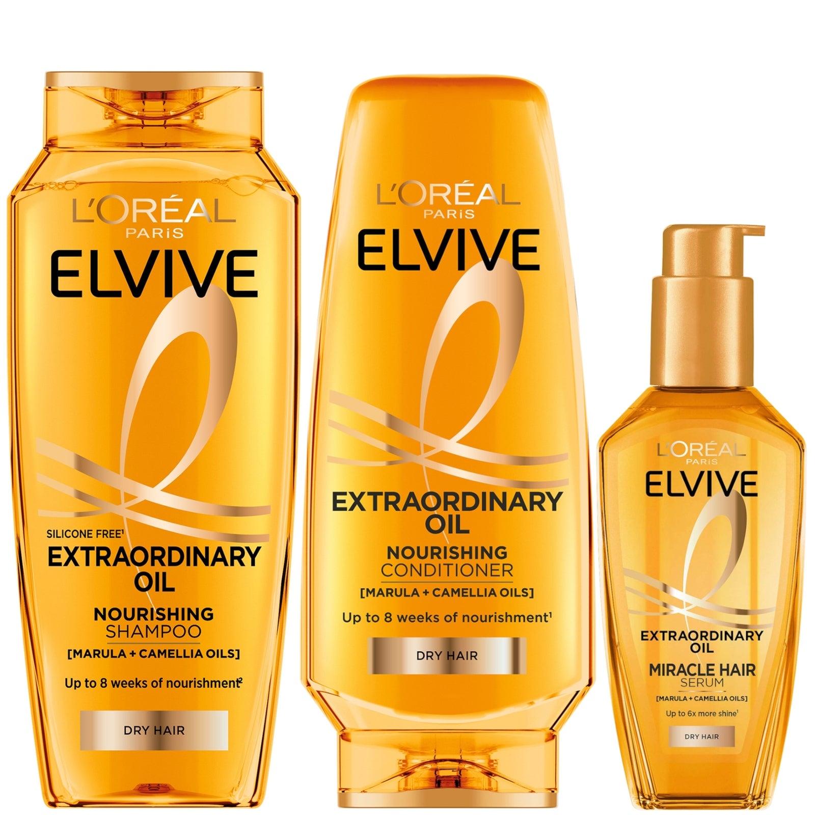 L'Oréal Paris Elvive Extraordinary Oil Full Routine for Dry Hair ...