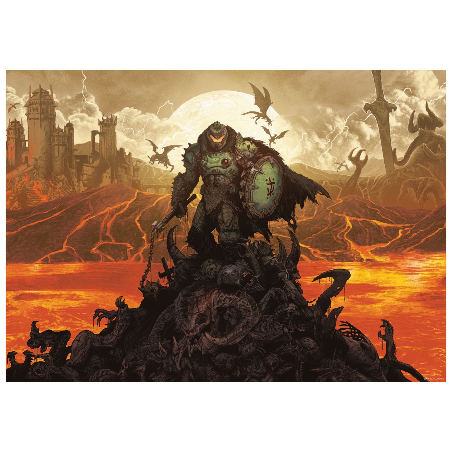 DOOM: The Dark Ages Limited Edition A3 Art Print Merchandise | Zavvi ...