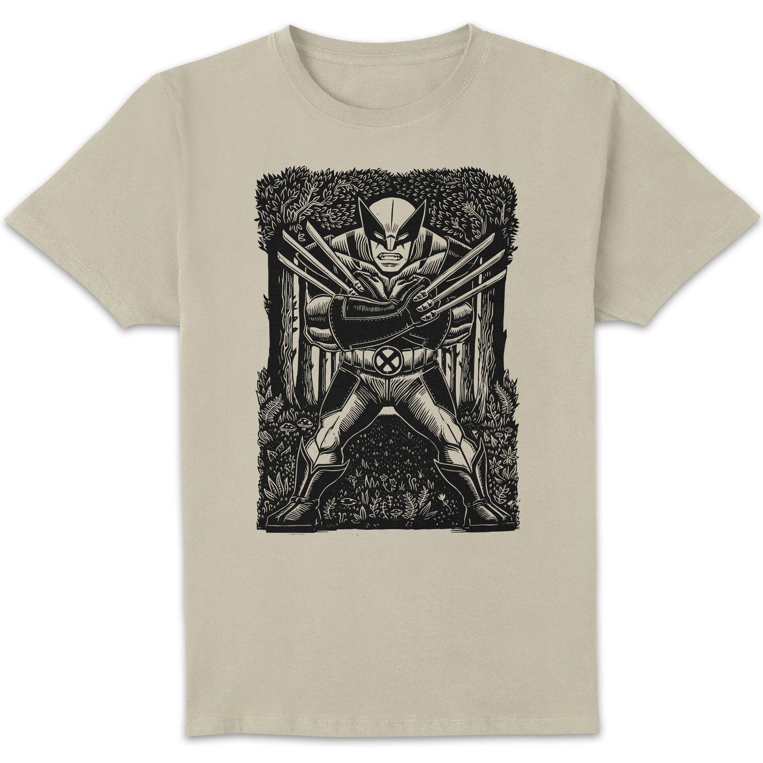 Marvel Wolverine Line Art Unisex T-Shirt - Cream Merchandise - Zavvi UK