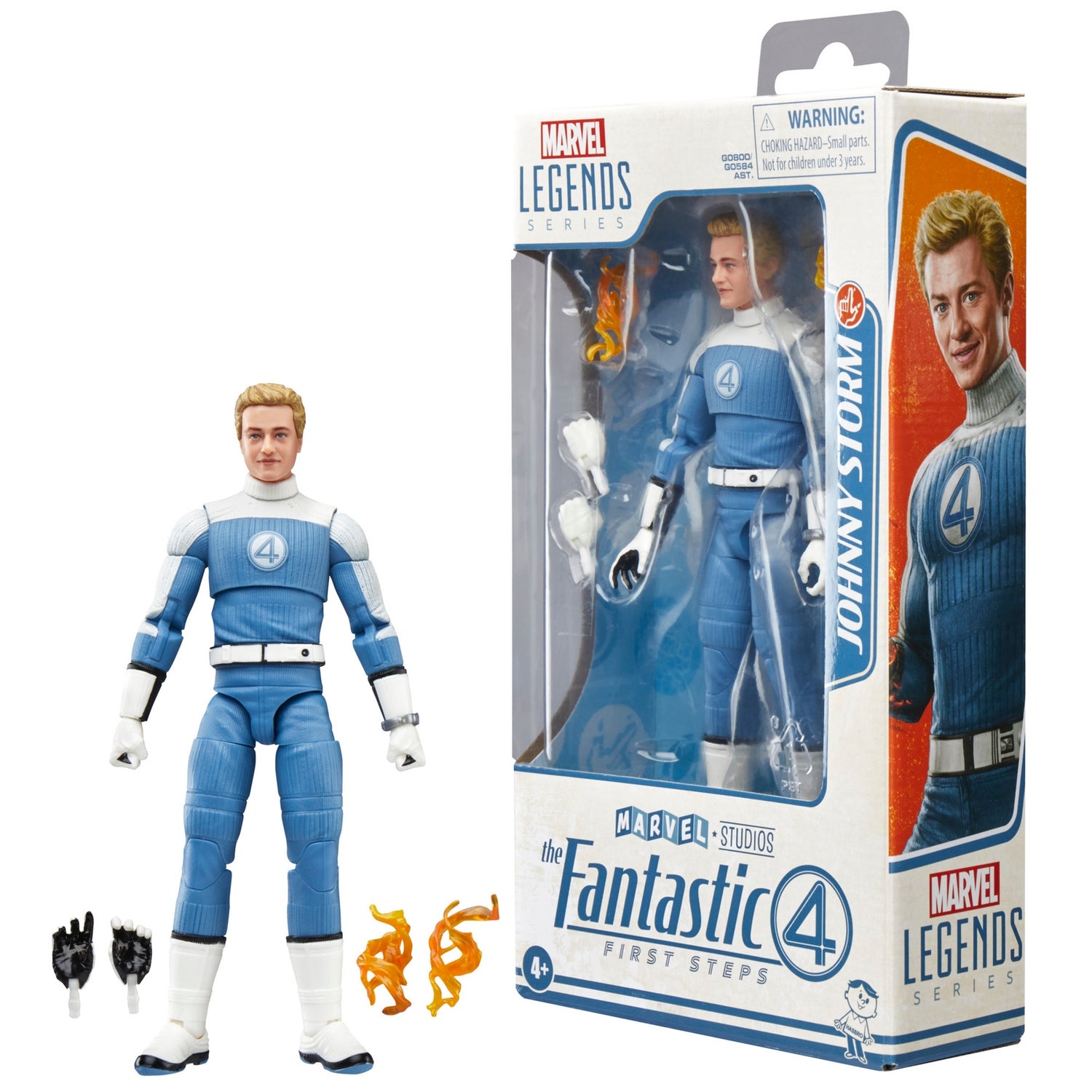 Hasbro Marvel Legends Series Johnny Storm, The Fantastic Four: First Steps 6" Action Figure ...