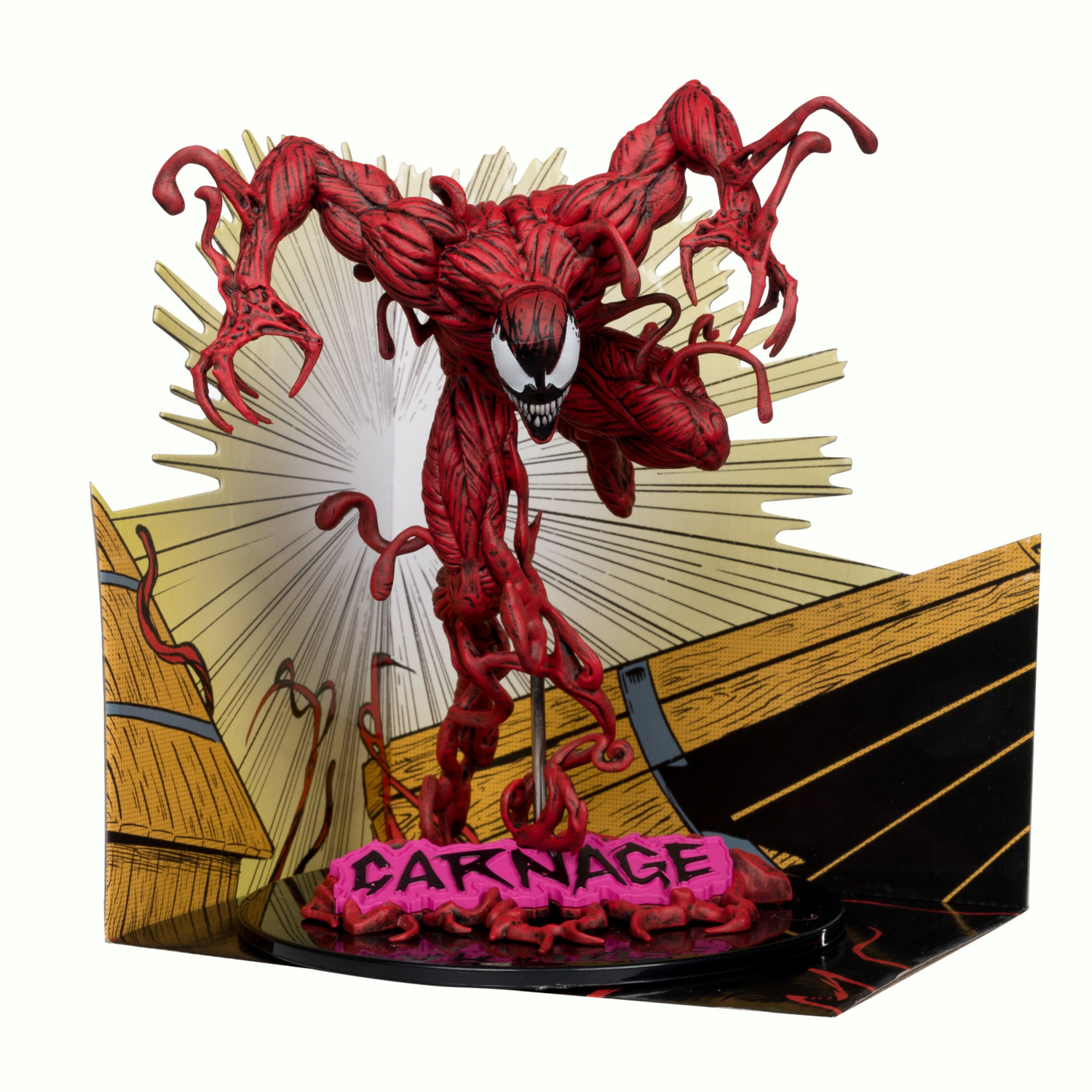 McFarlane Toys Marvel Carnage 1:10th Scale Collectible with Scene (The ...