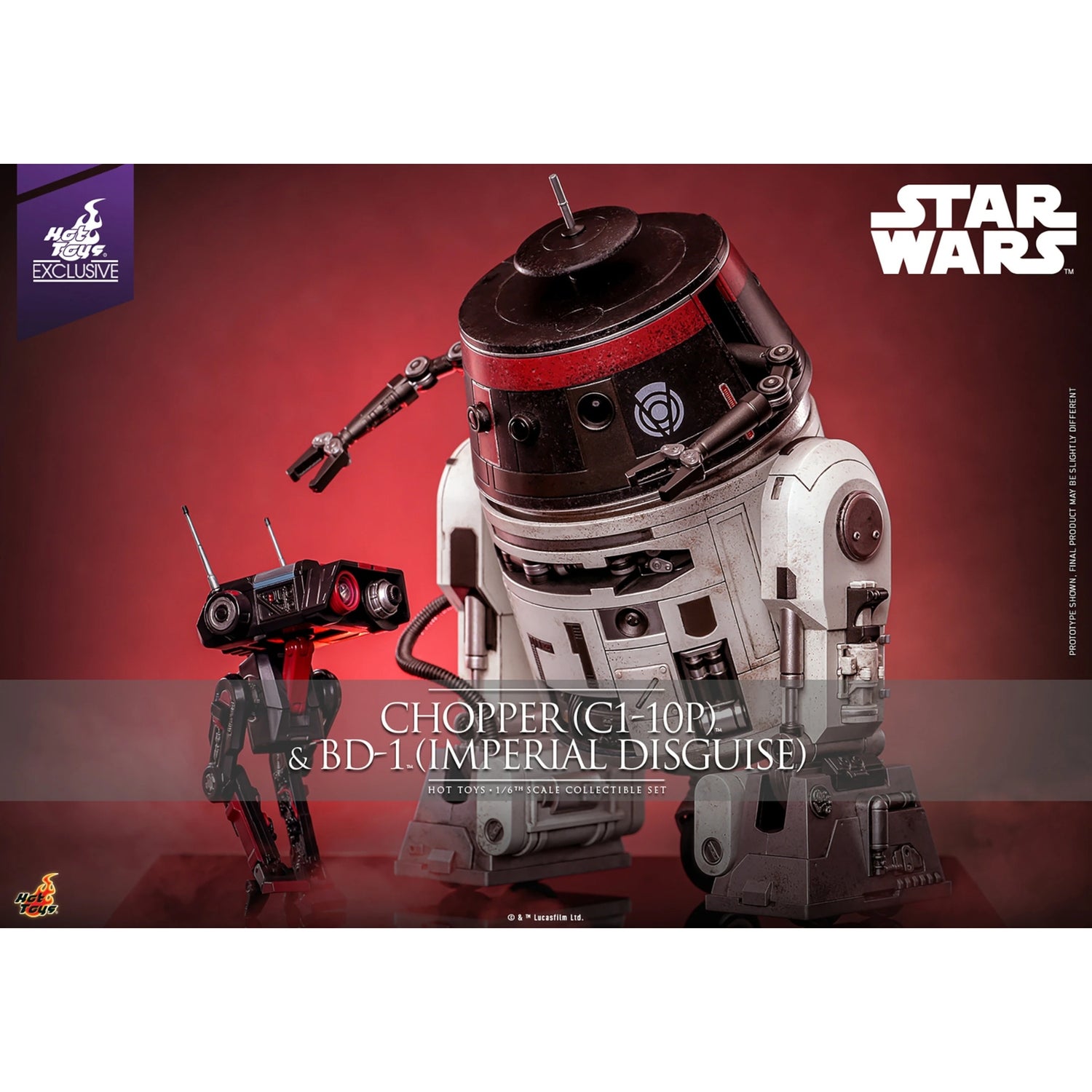 Hot Toys Star Wars Chopper C1-10P & BD-1 (Imperial Disguise) 1/6th ...