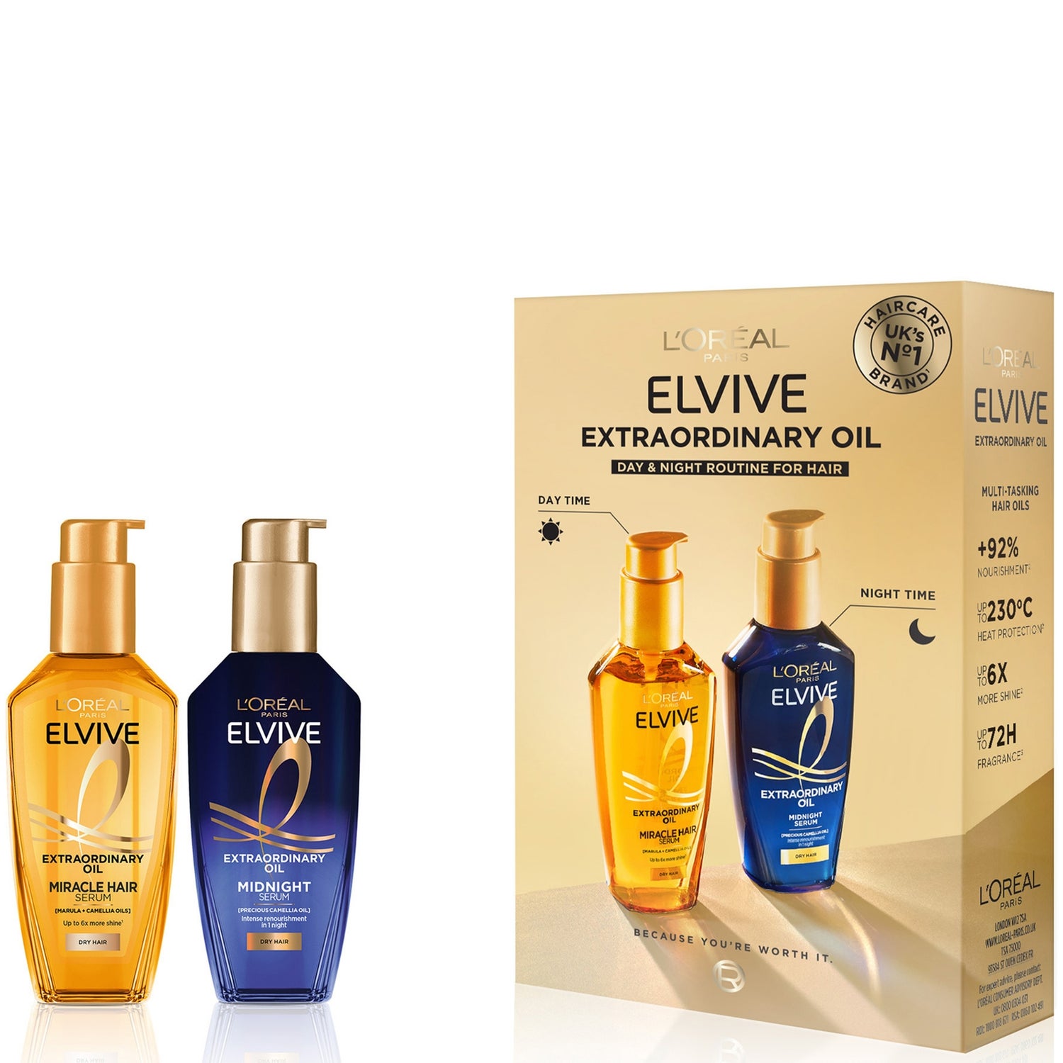 L’Oreal Paris Elvive Extraordinary Oil Day & Night Set | Doprava zdarma ...