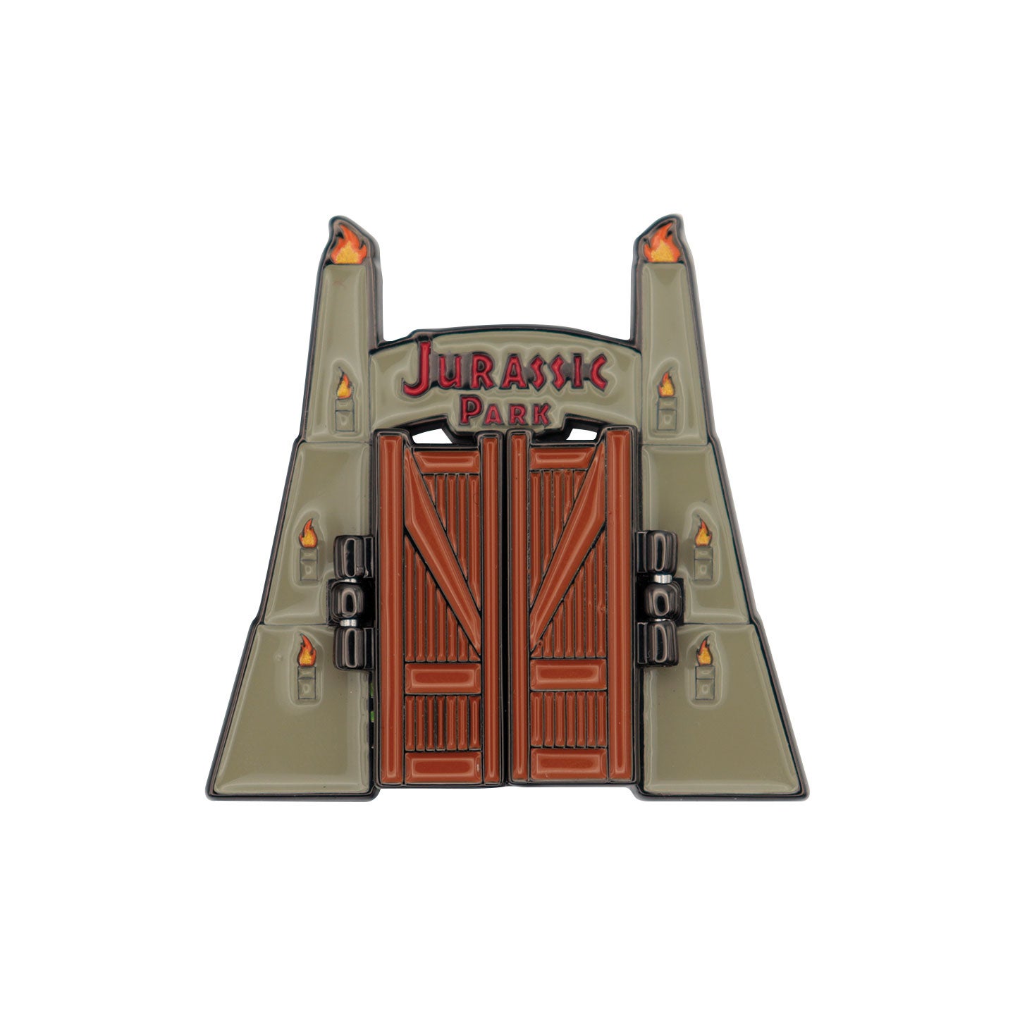 Jurassic Park Gates Hinged Pin Badge Merchandise - Zavvi UK
