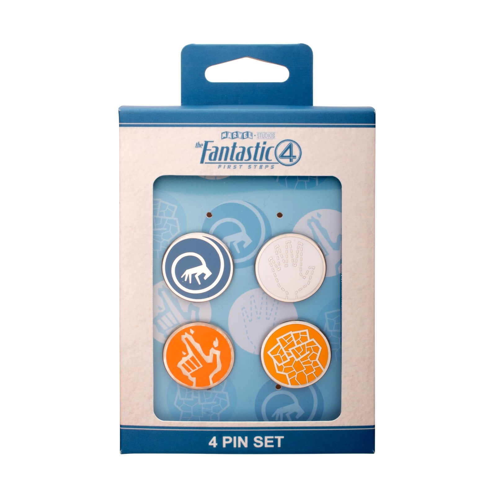 The Fantastic Four: First Steps Symbols Enamel Pin Set Merchandise ...