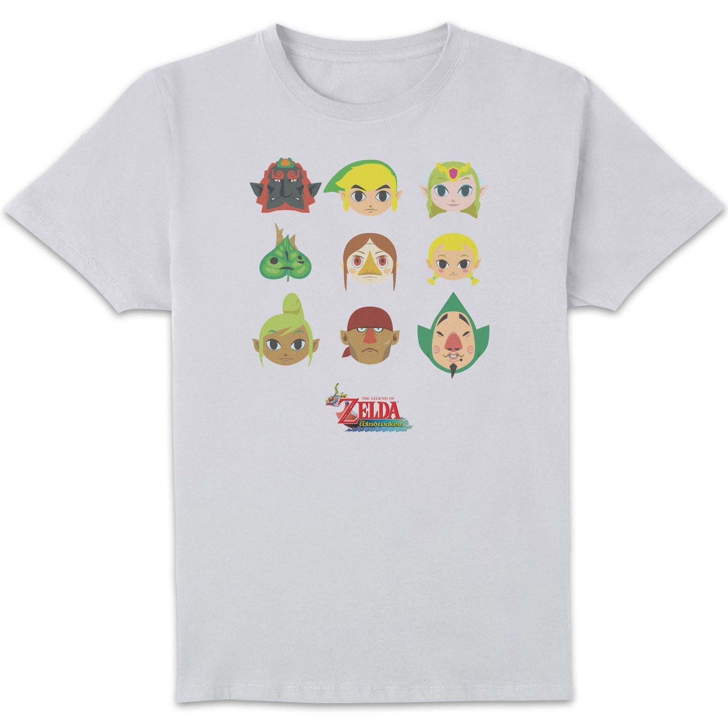 The Legend of Zelda Wind Waker Faces Unisex T-Shirt - White Merchandise ...