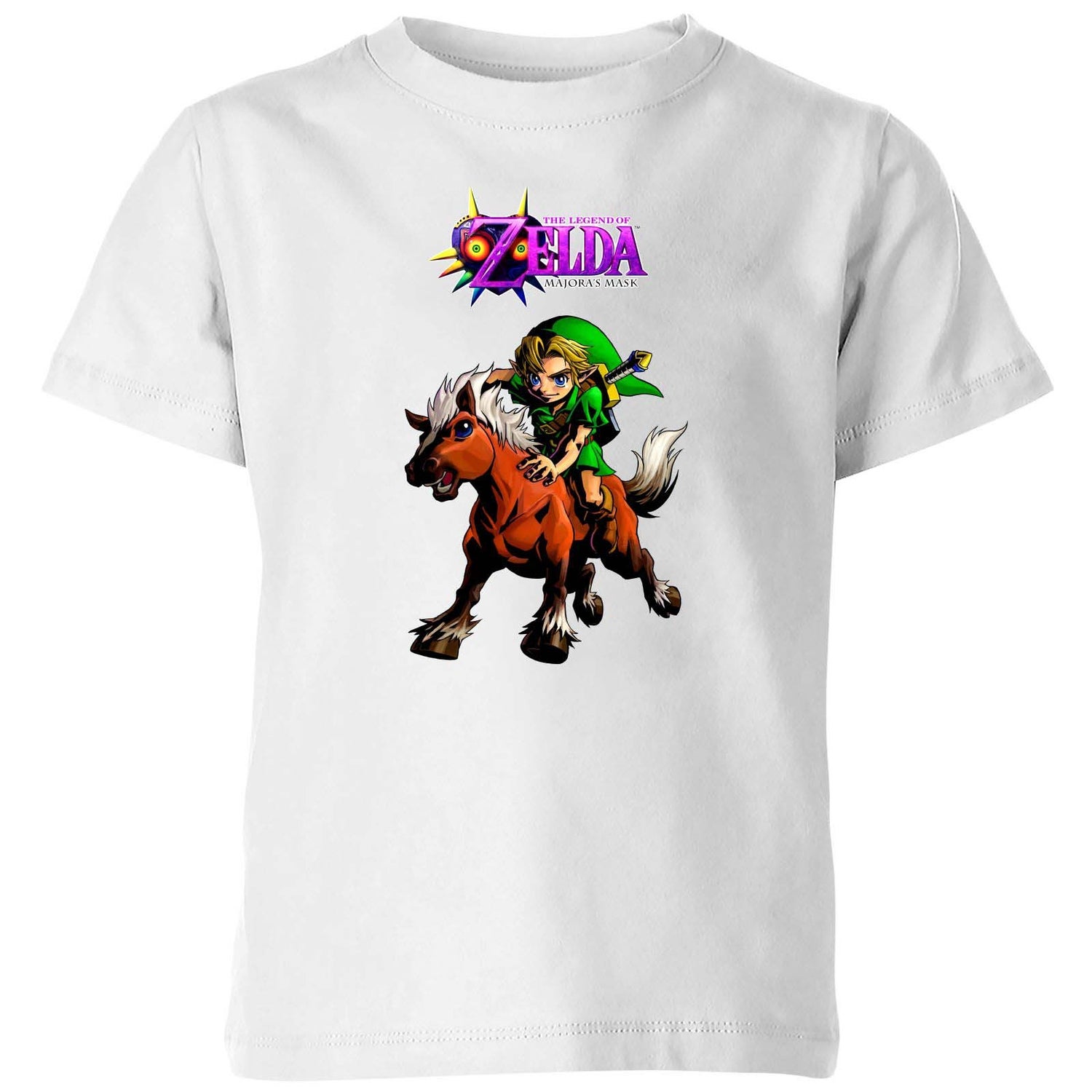 The Legend of Zelda Link And Epona Kids' T-Shirt - White Clothing ...