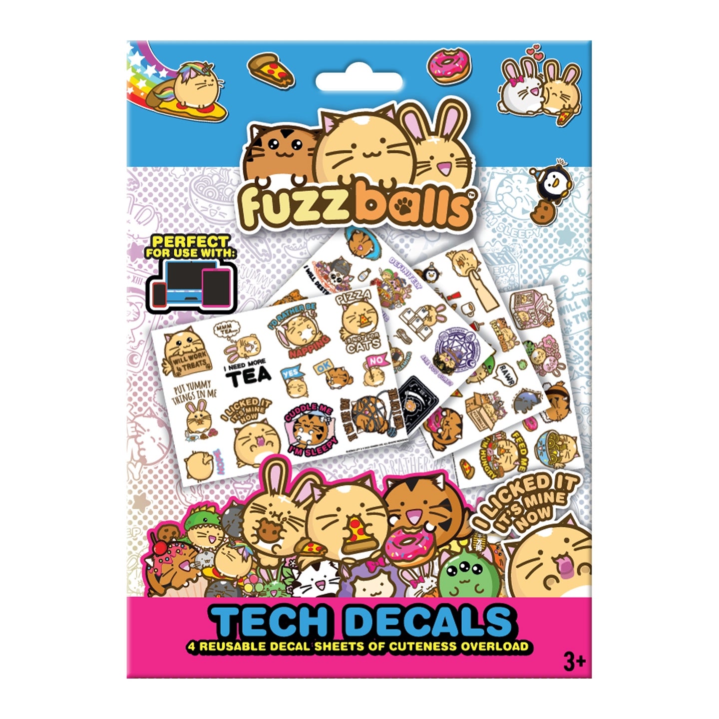 Fuzzballs Set of Tech Decals Merchandise - Zavvi UK