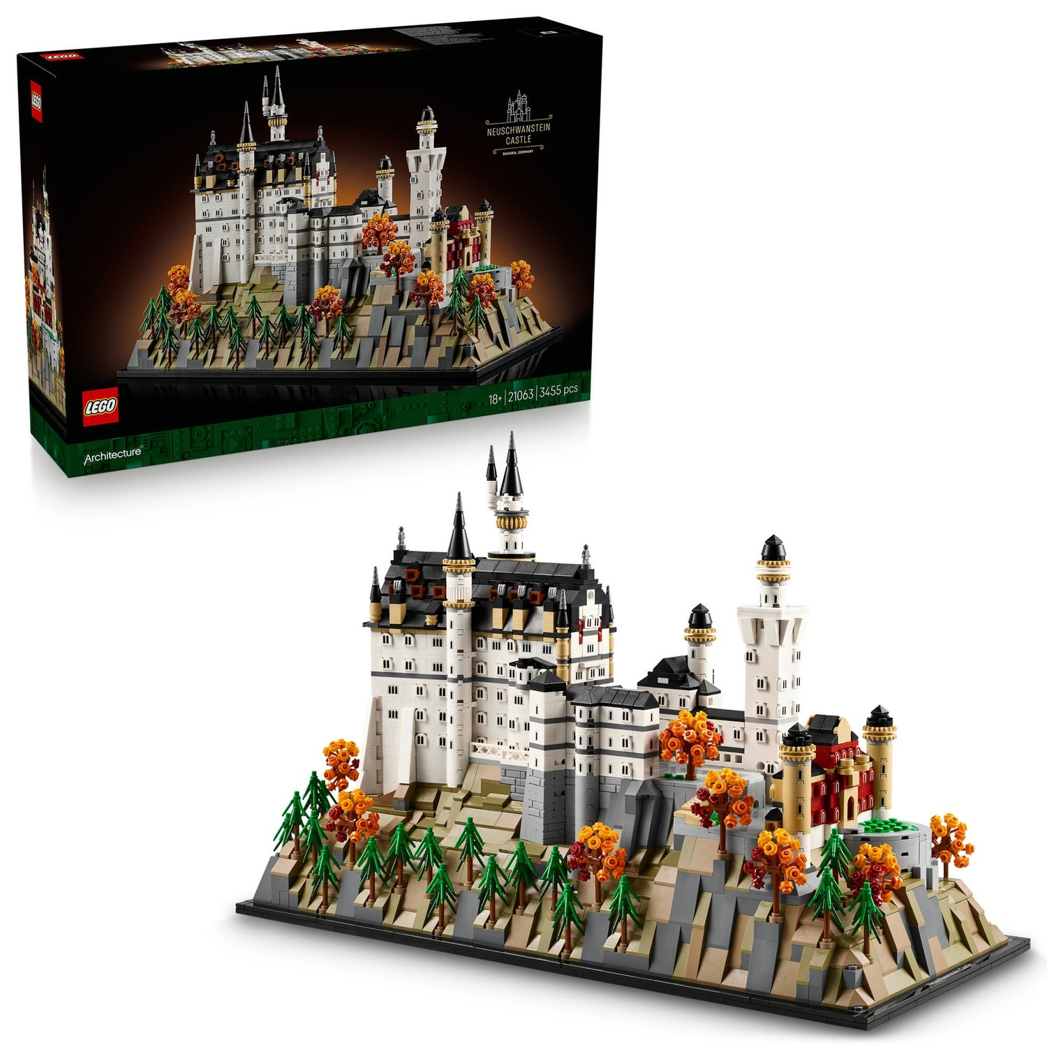 LEGO Architecture Neuschwanstein Castle Set for Adults 21063 Toys ...
