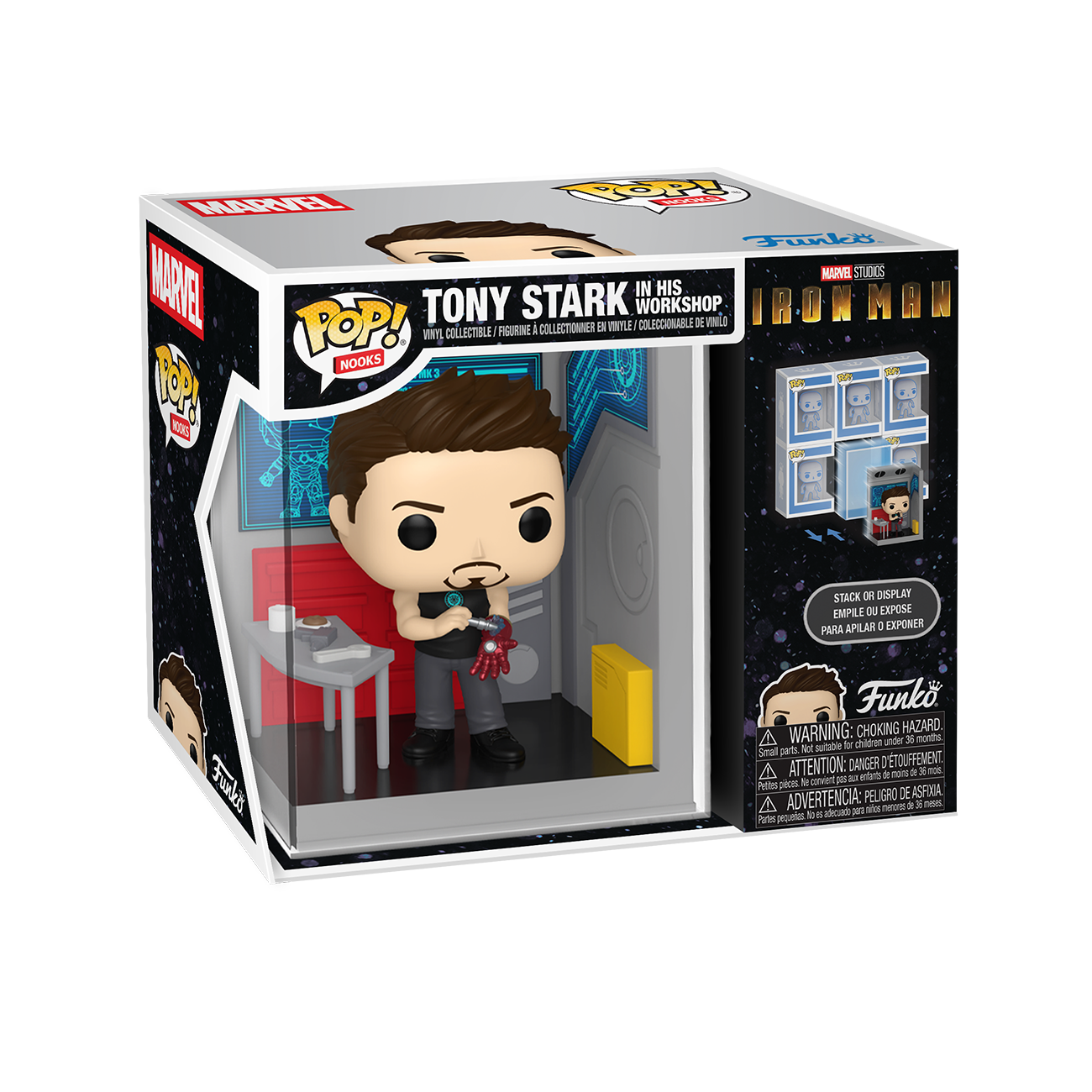 Marvel - Tony Stark's Garage Funko Pop Vinyl Nooks (Iron Man ...