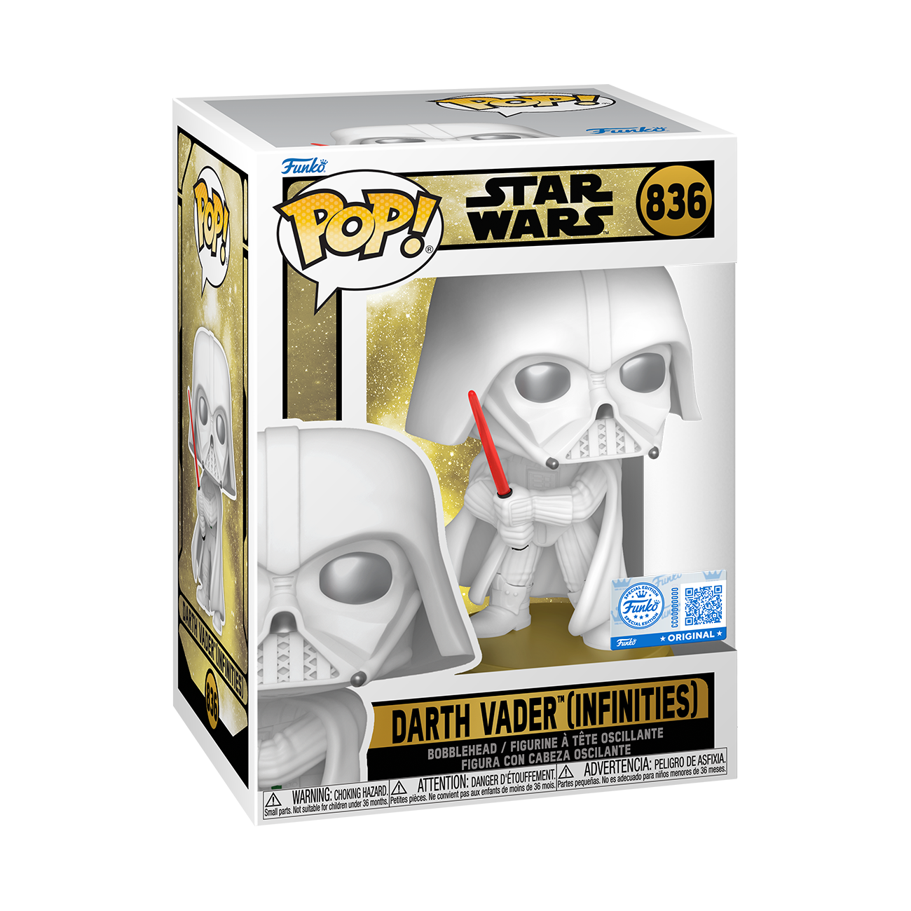 Star Wars Funko POP! Darth Vader Legends White Vinyl Figure Merchandise ...