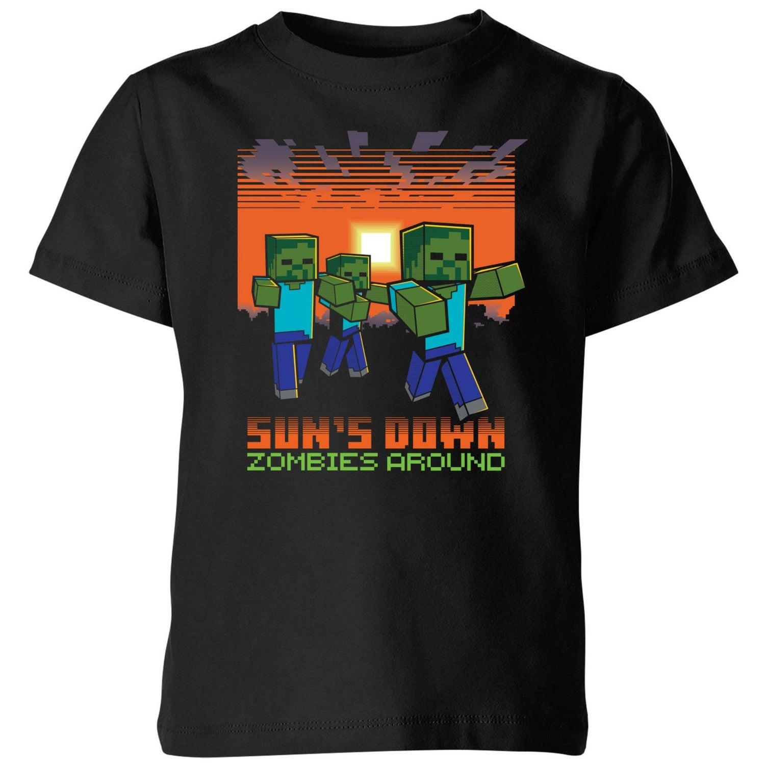 Minecraft Zombies About Kids' T-Shirt - Black Clothing - Zavvi US