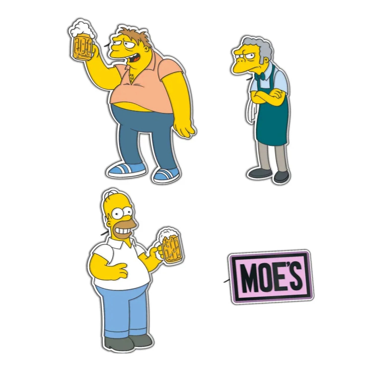 The Simpsons Moe's Tavern 4 Pins Set Gifts | Zavvi Australia