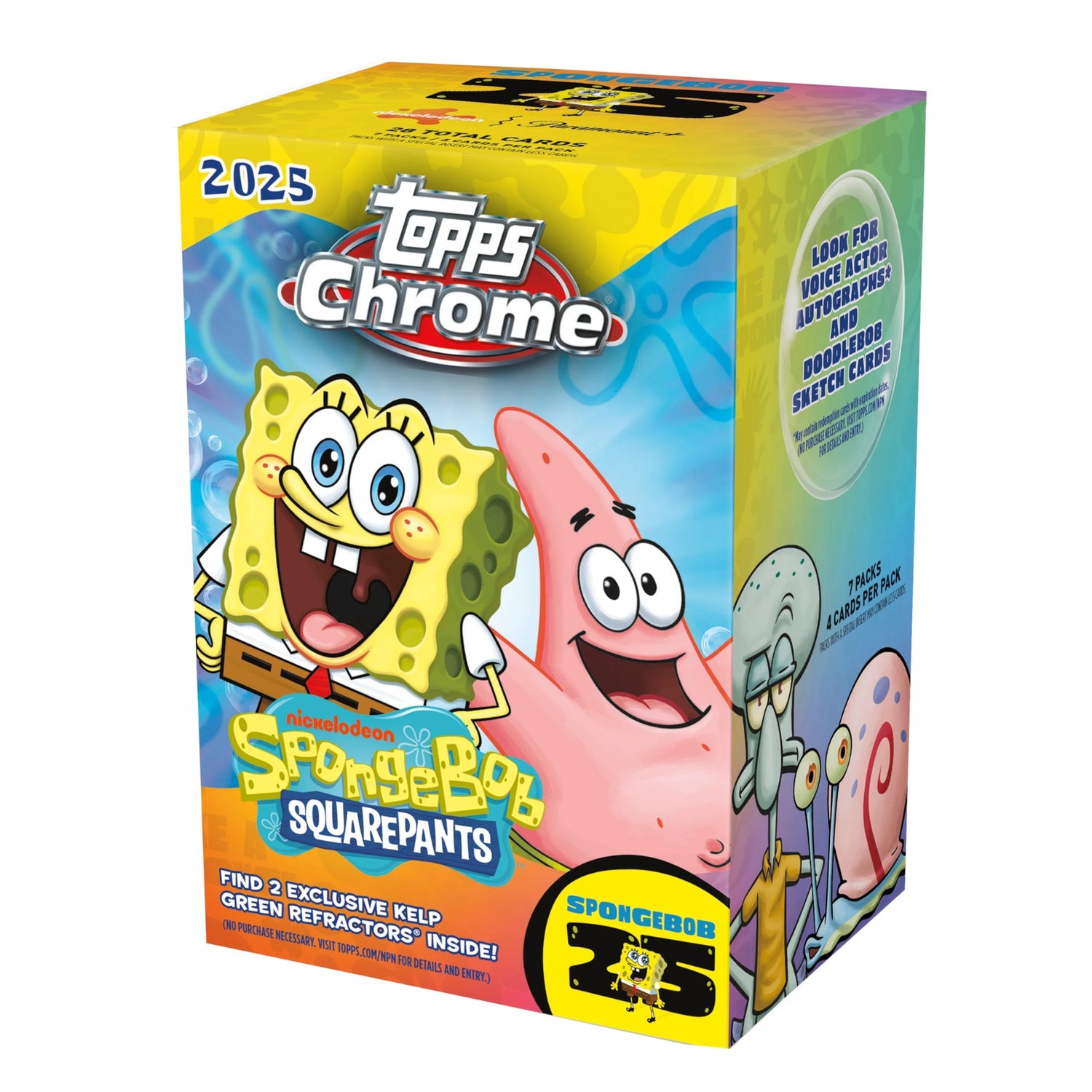 2025 Topps Chrome Spongebob Squarepants 25th Anniversary Value Box Toys ...