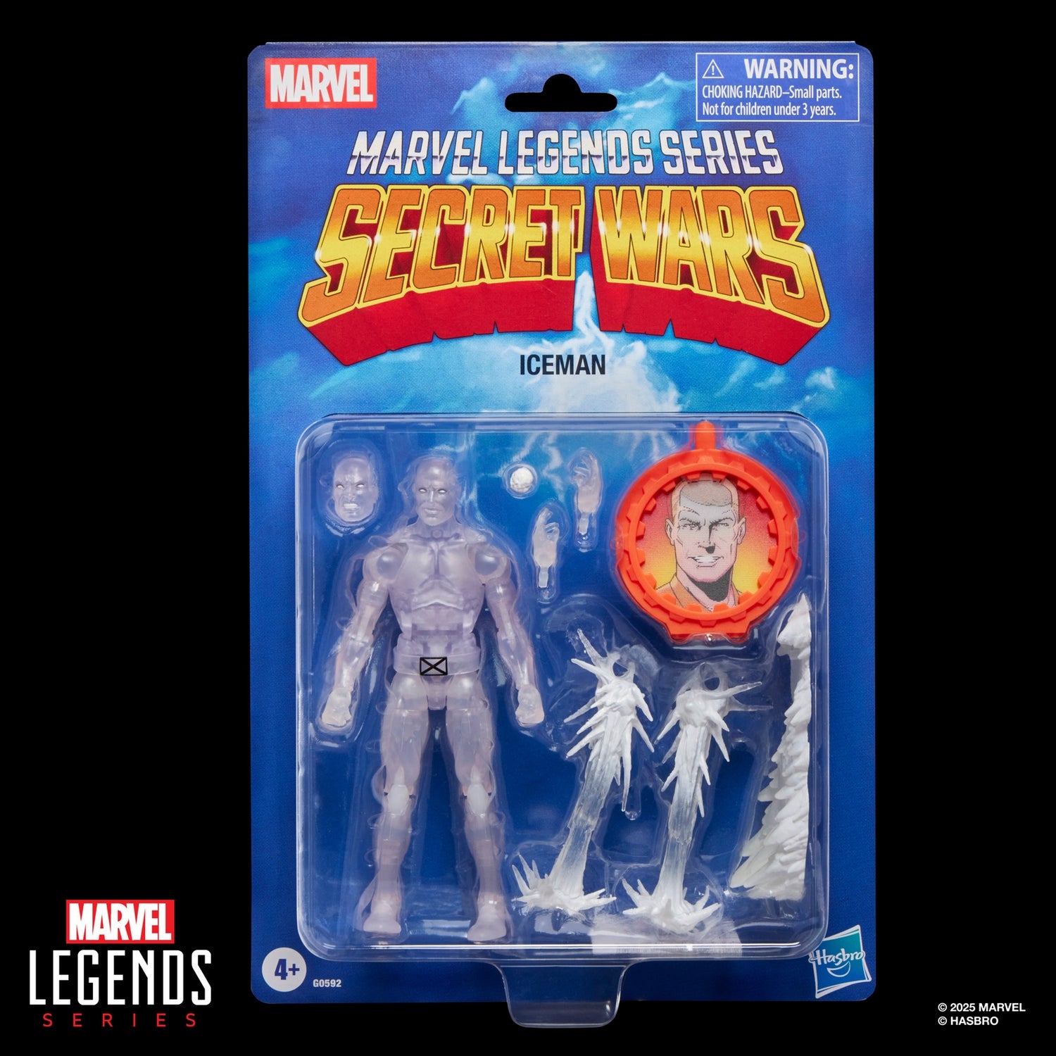 Hasbro Marvel Legends Series Secret Wars Ice Man, Retro Marvel Comics ...