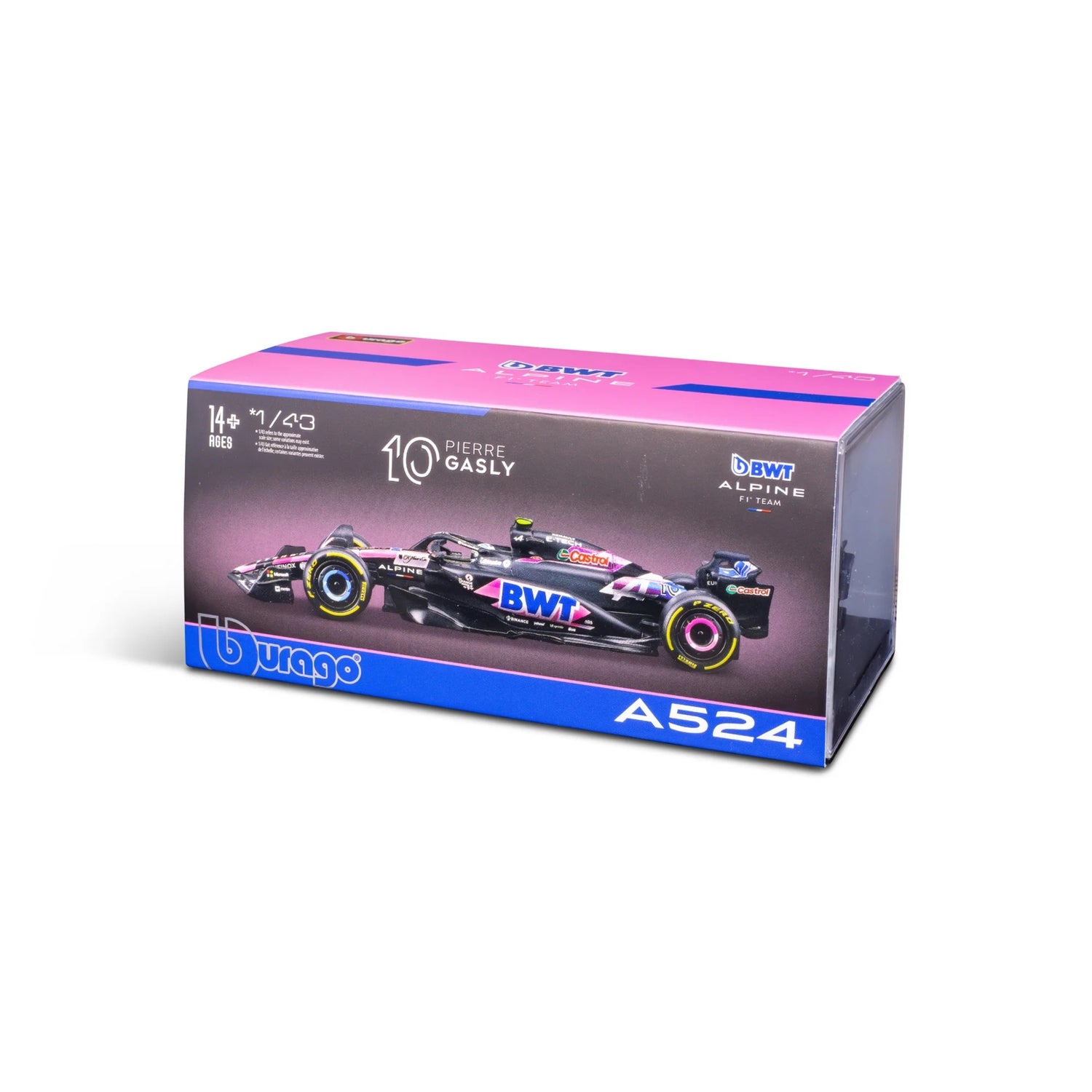 Bburago F1 BWT Alpine F1 Team A524 2024 With Gasly Helmet 1:43 Scale ...