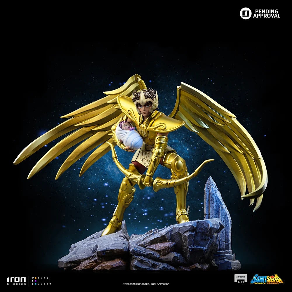 Iron Studios Saint Saiya Sagittarius Aiolos Art Scale 1/10 Statue Toys ...