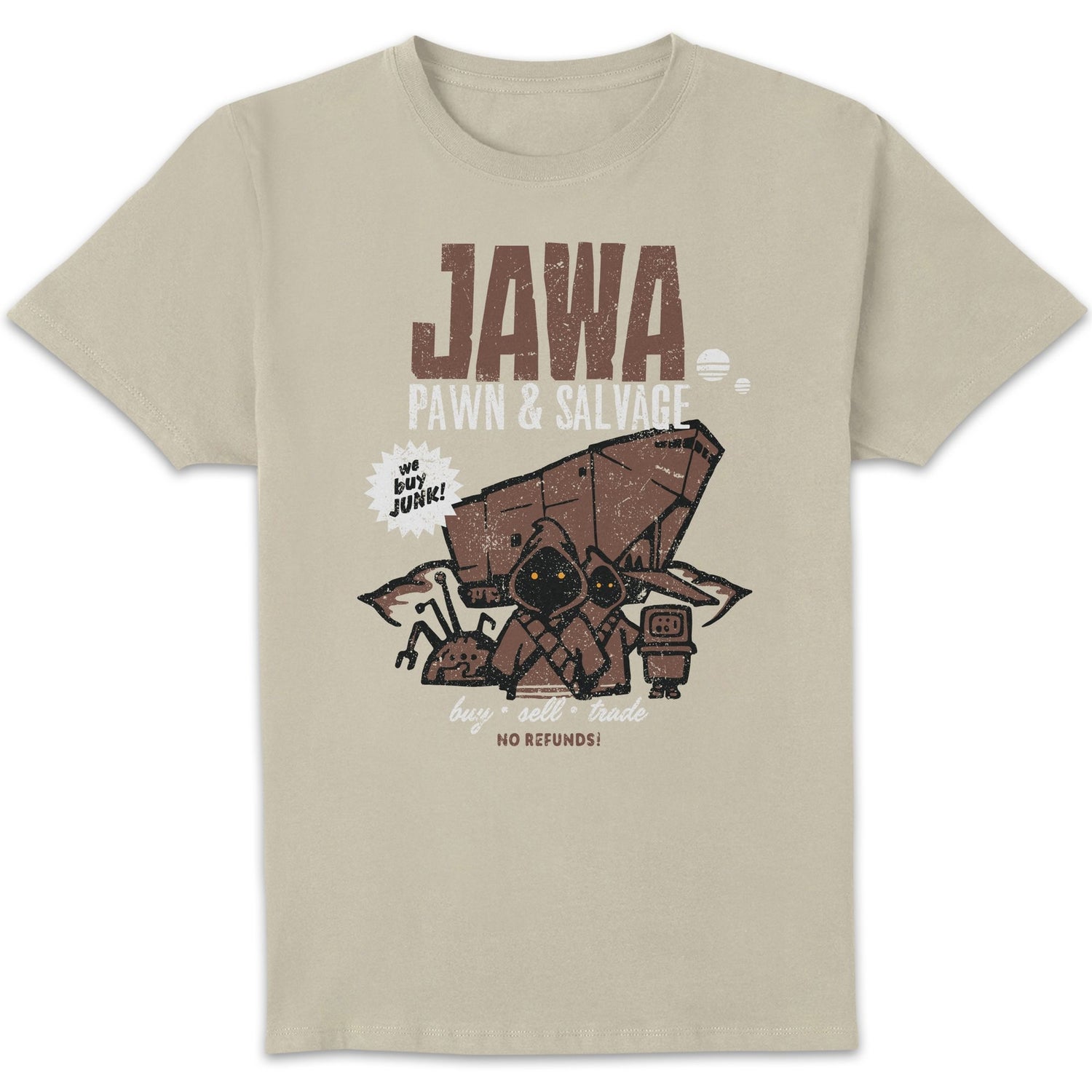 Star Wars Jawa Pawn And Salvage Unisex T-Shirt - Cream Clothing - Zavvi UK